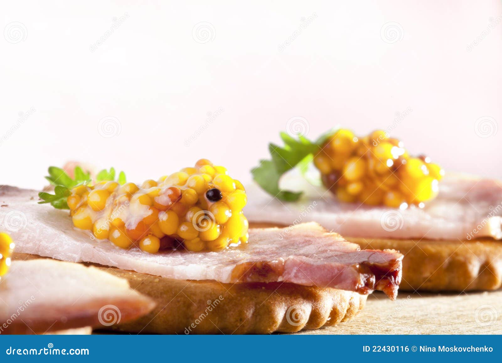 Bacon with mustard stock photo. Image of barbecue, cook - 22430116