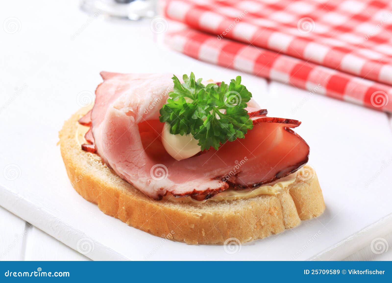 Open Faced Sandwiches With Edible Flowers. Top View, Blank Space ...