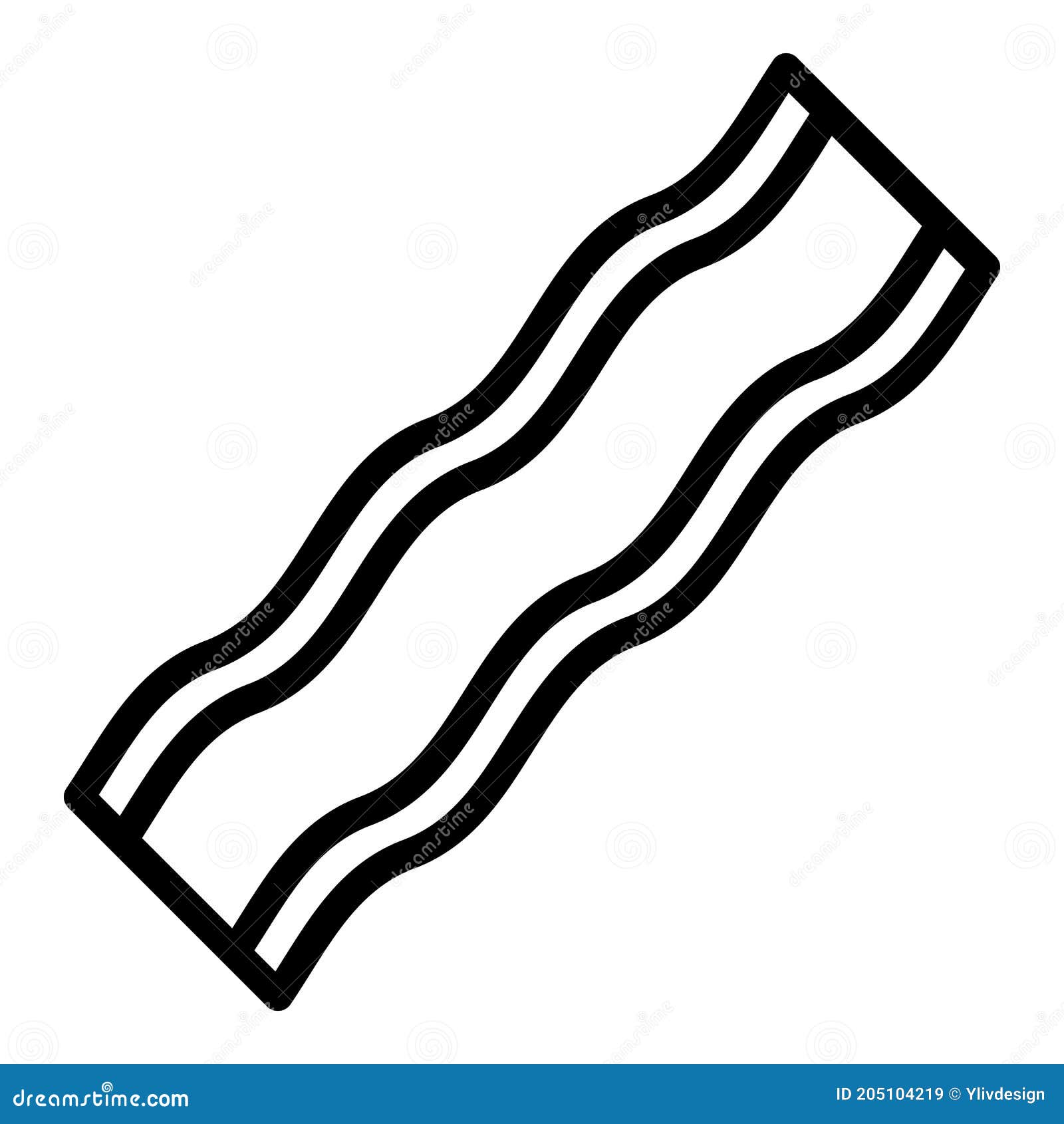 Bacon Pork Icon, Outline Style Stock Vector - Illustration of food ...