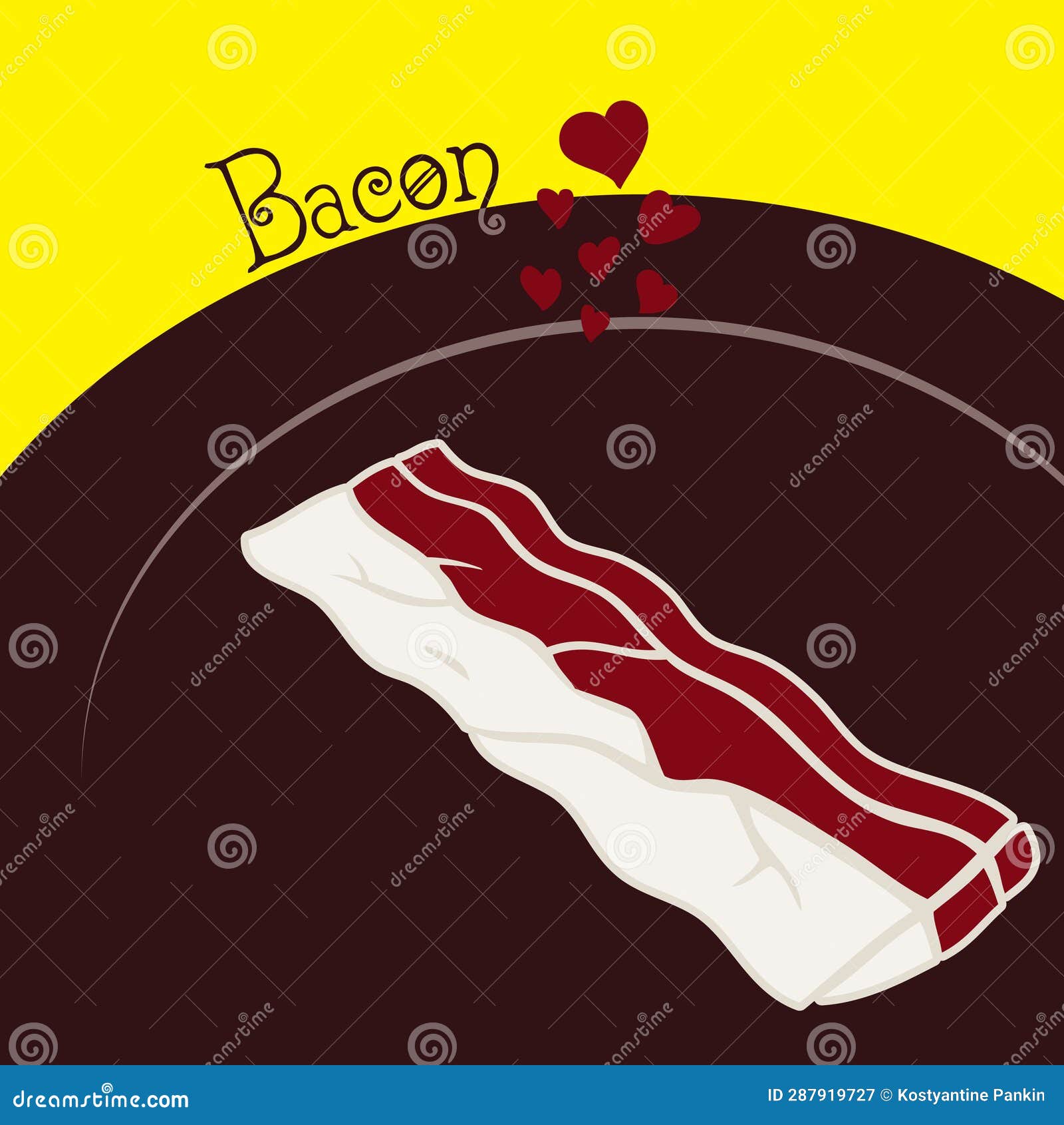 Bacon poster stock vector. Illustration of happy, toollard - 287919727