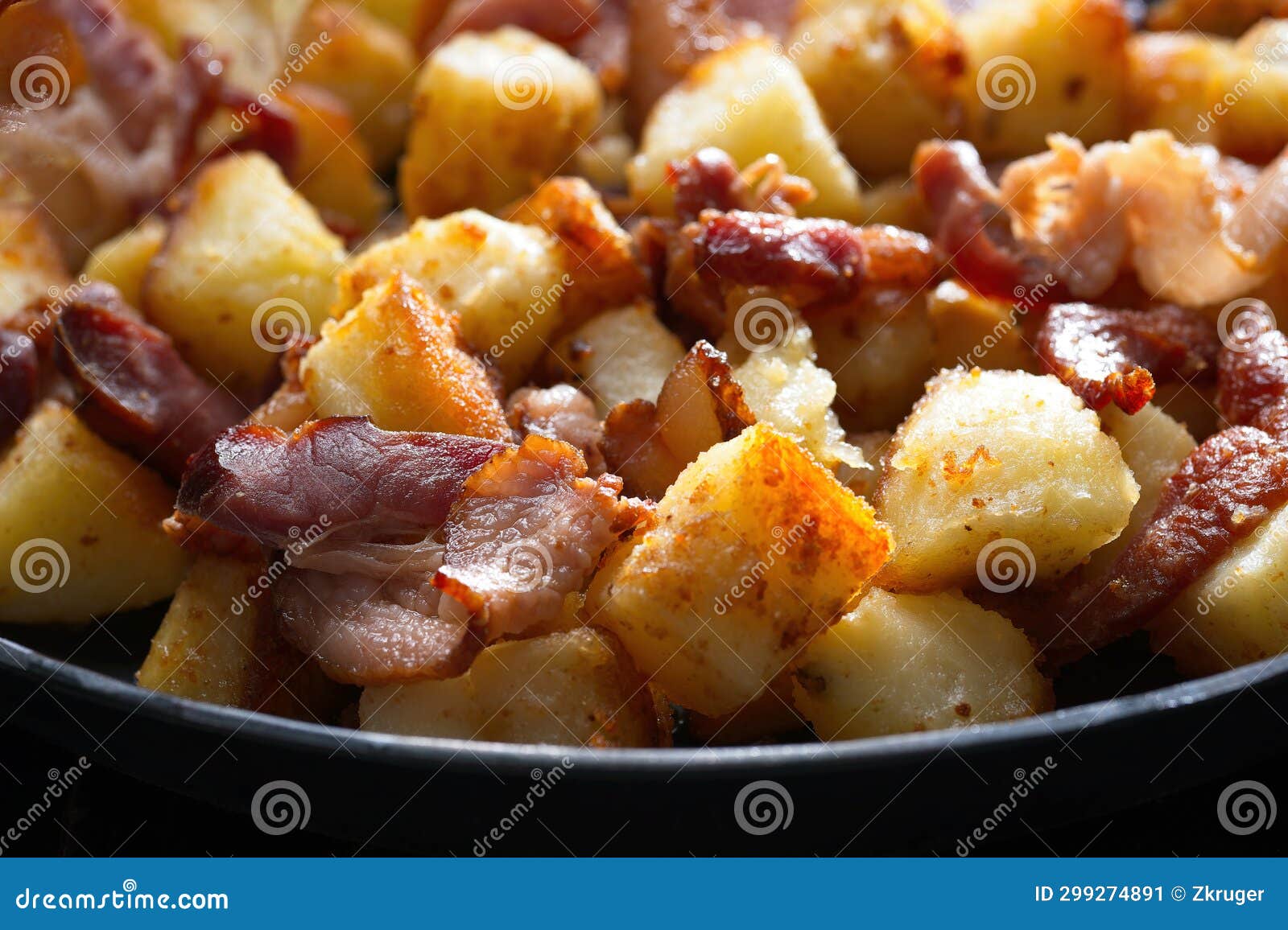 Bacon Potato Hash Breakfast Stock Image - Image of junk, potato: 299274891