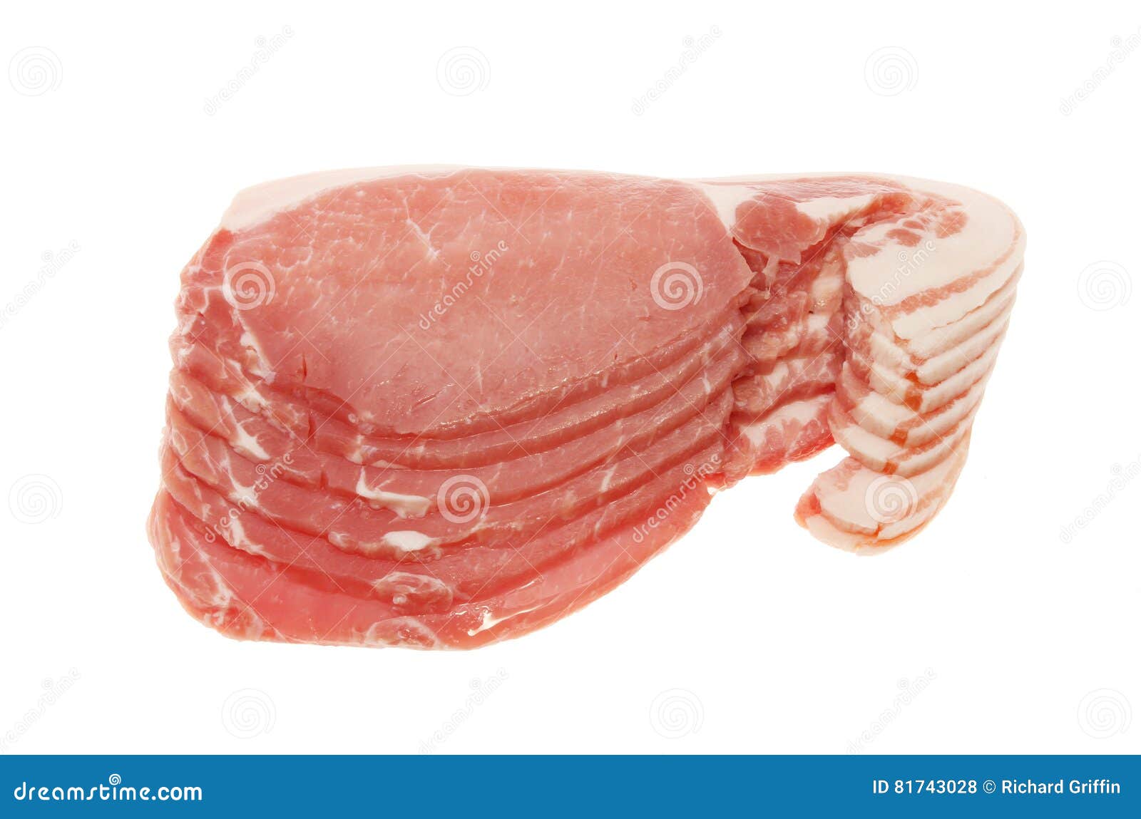 Bacon rashers isolated stock photo. Image of white, food - 81743028