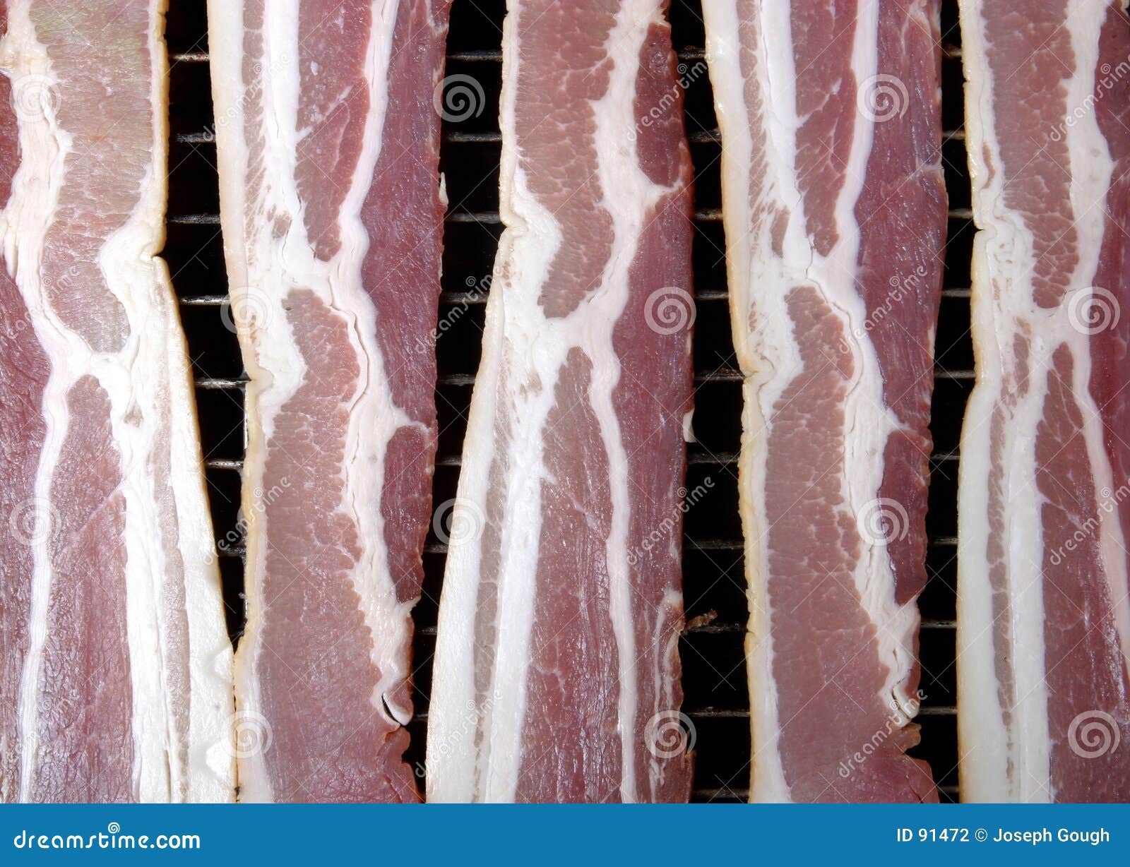Bacon, Raw stock photo. Image of cure, slices, streaky, tocino - 91472
