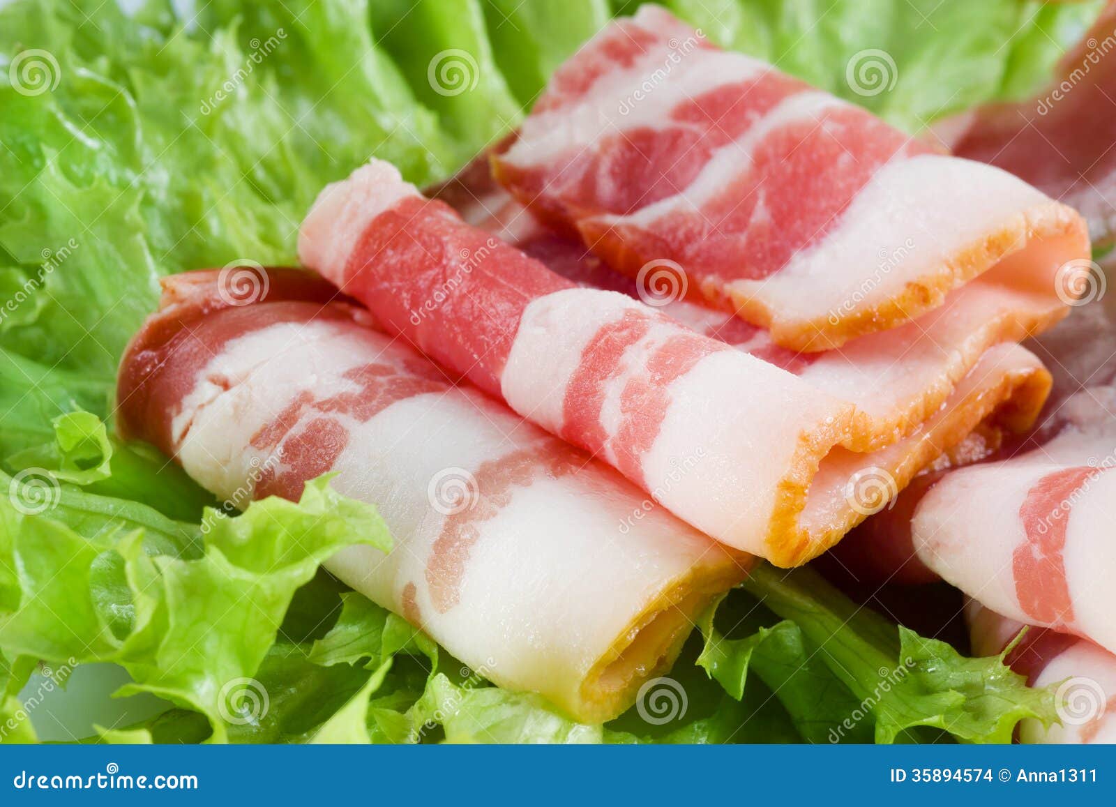 Bacon roll macro stock photo. Image of sliced, snack - 35894574