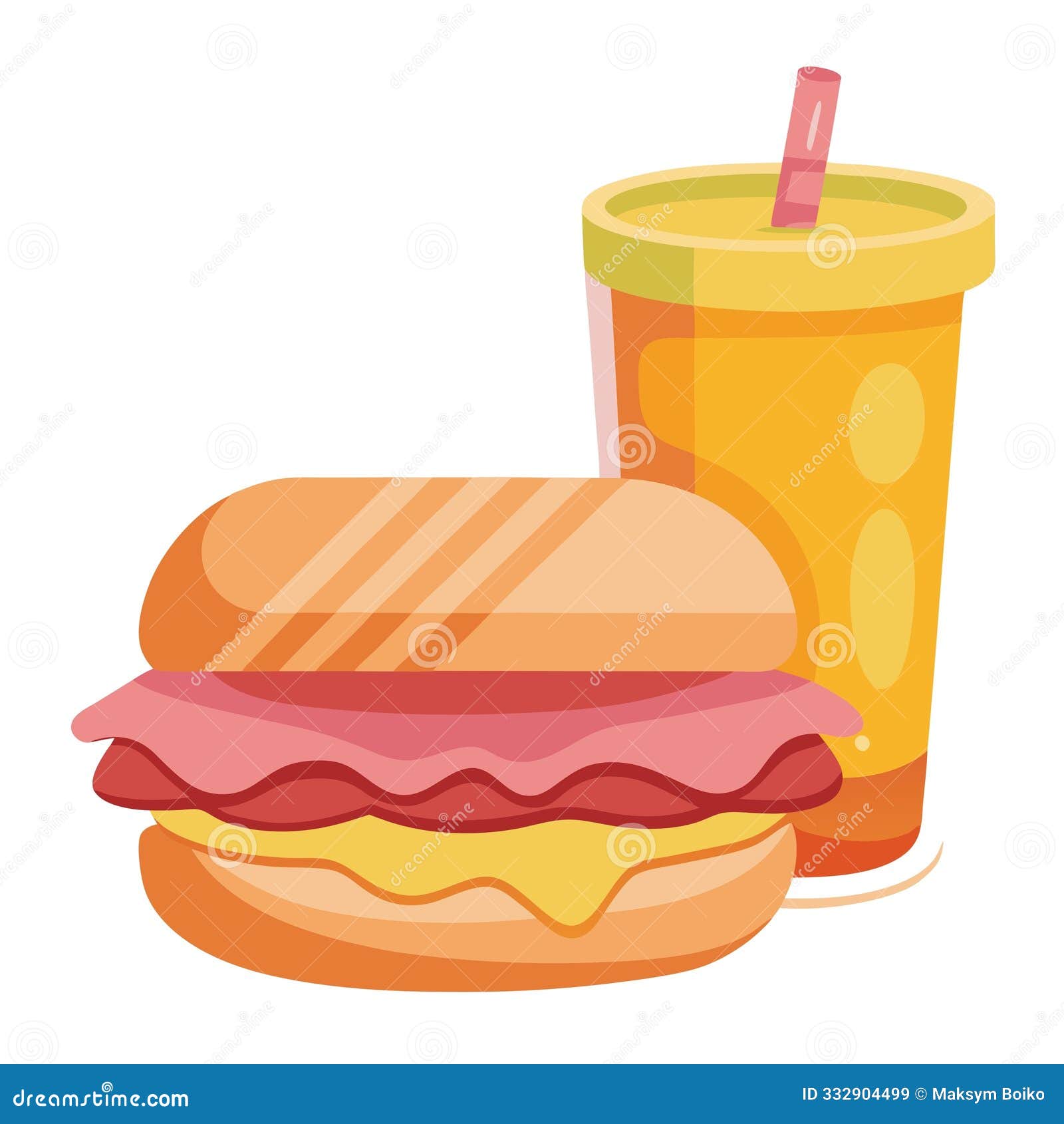 Bacon Roll Cartoon Vector.Bacon Roll With Enoki Mushroom Grilled With ...