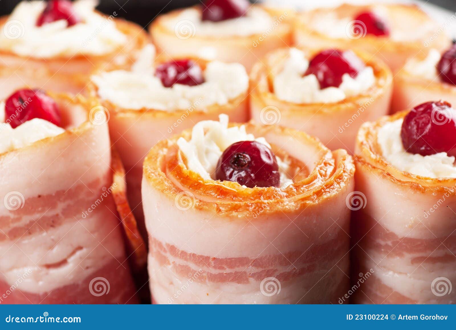 Bacon rolls stock photo. Image of preparation, cooked - 23100224