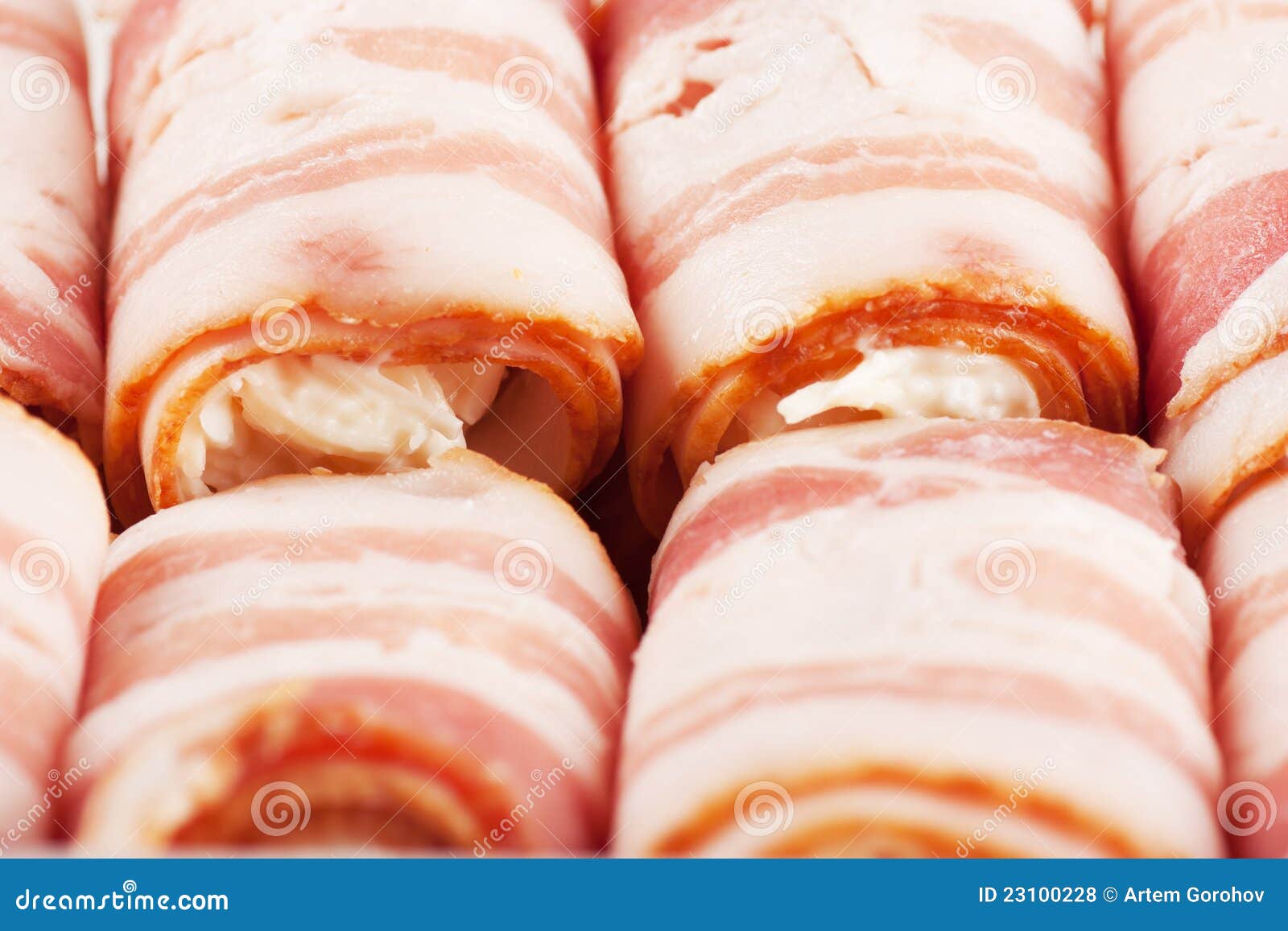 Bacon rolls stock photo. Image of cooking, calorie, horizontal - 23100228