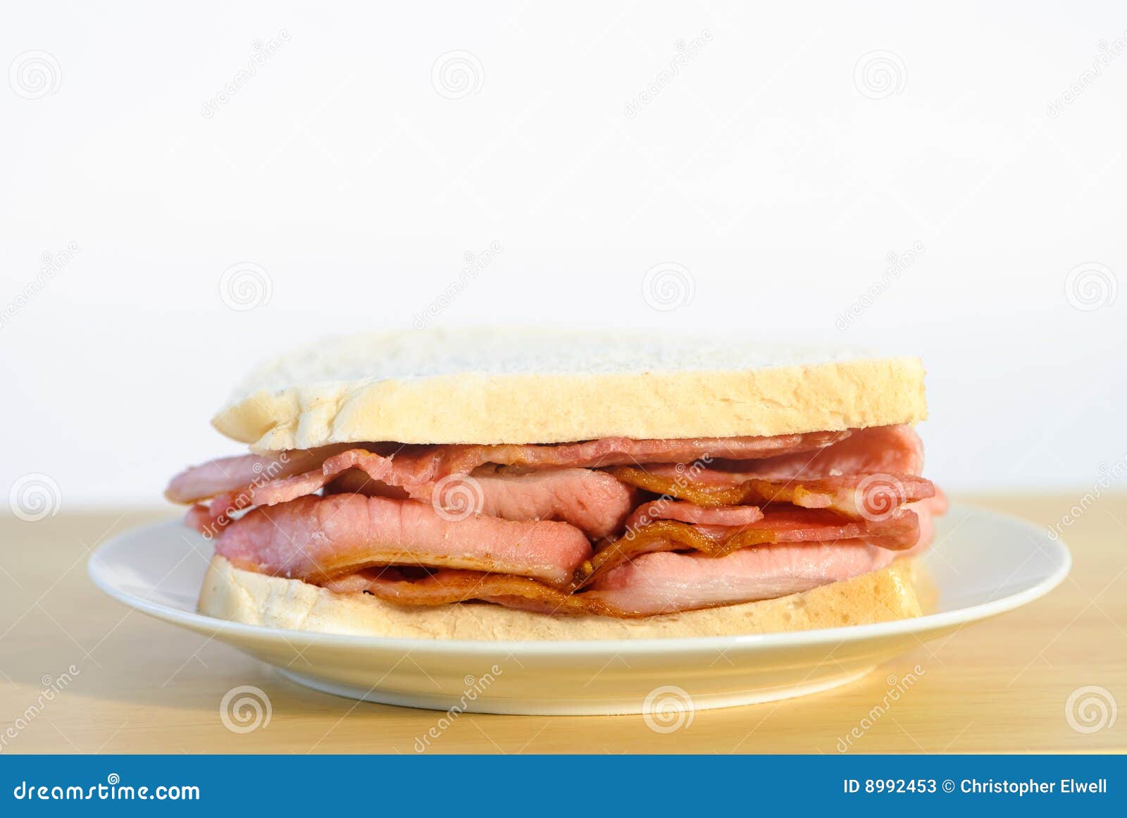 Bacon Sandwich stock image. Image of food, background - 8992453