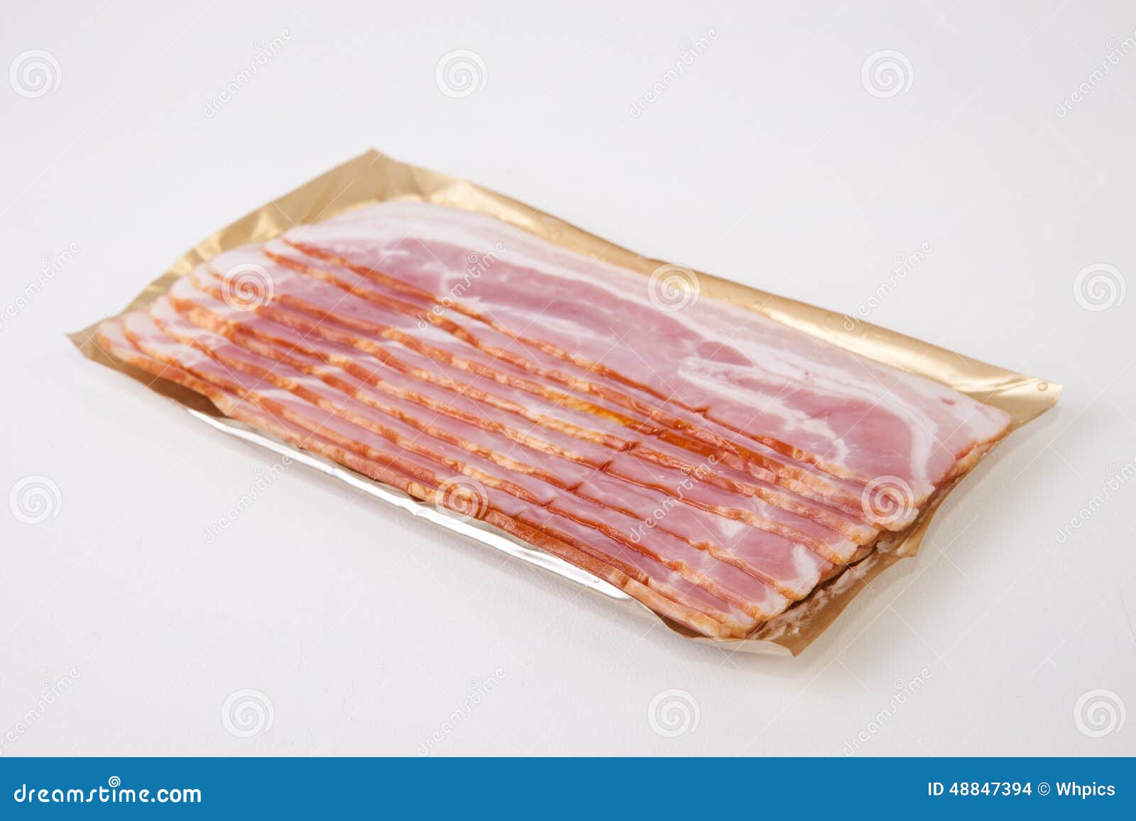 Bacon Slices on the Package Stock Photo - Image of cholesterol, meat ...