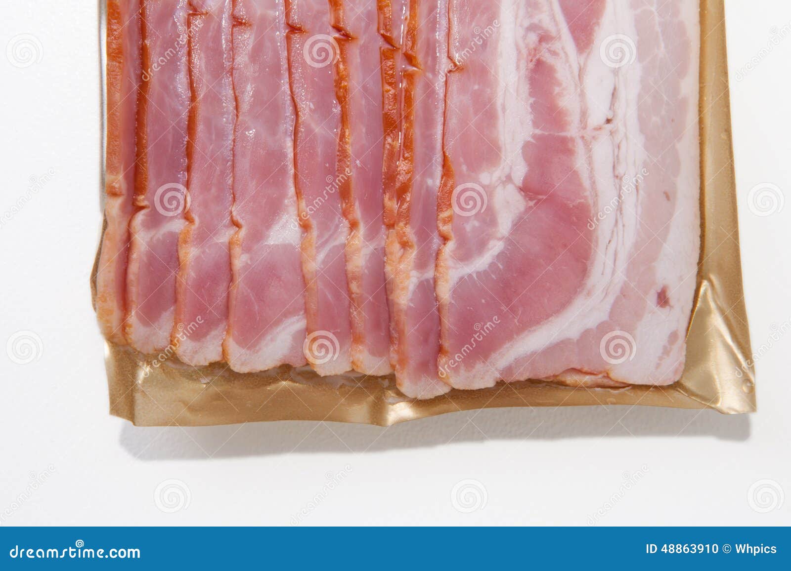 Bacon Slices on the Package Stock Photo - Image of crispy, portion ...
