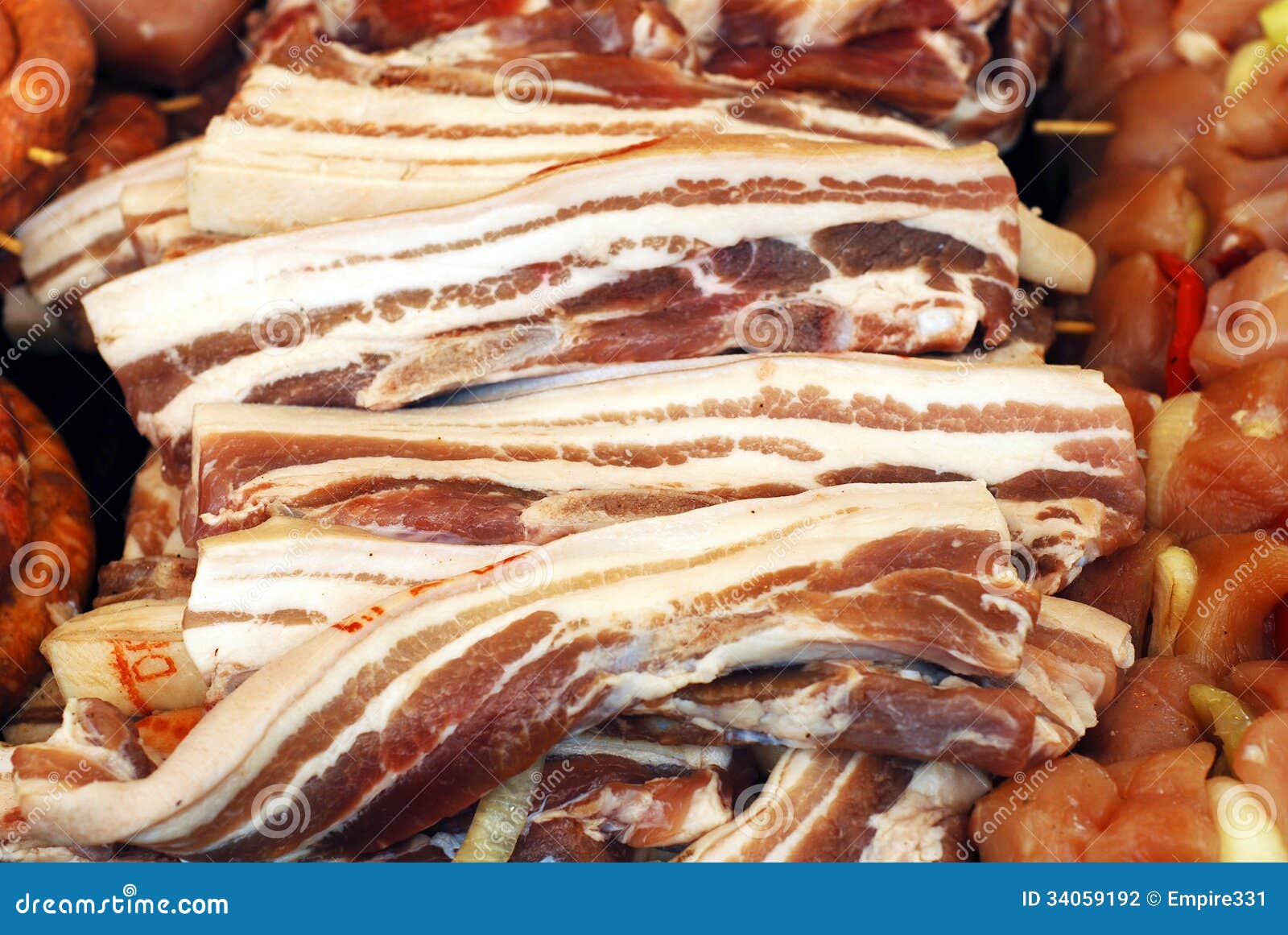 Bacon stock photo. Image of pork, slices, food, stack - 34059192