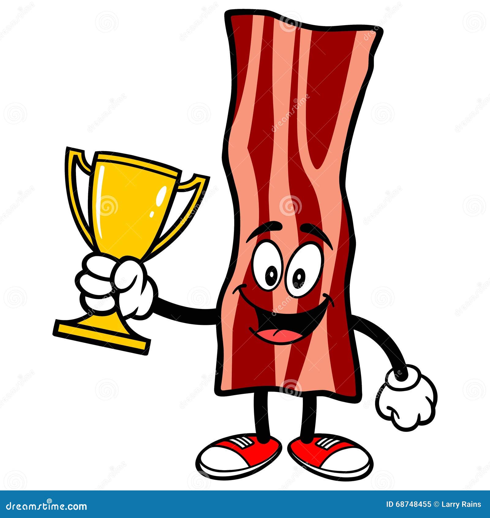 Bacon Strip Running stock vector. Illustration of award - 68748455 Bacon Strip Running stock vector. Illustration of award - 68748455