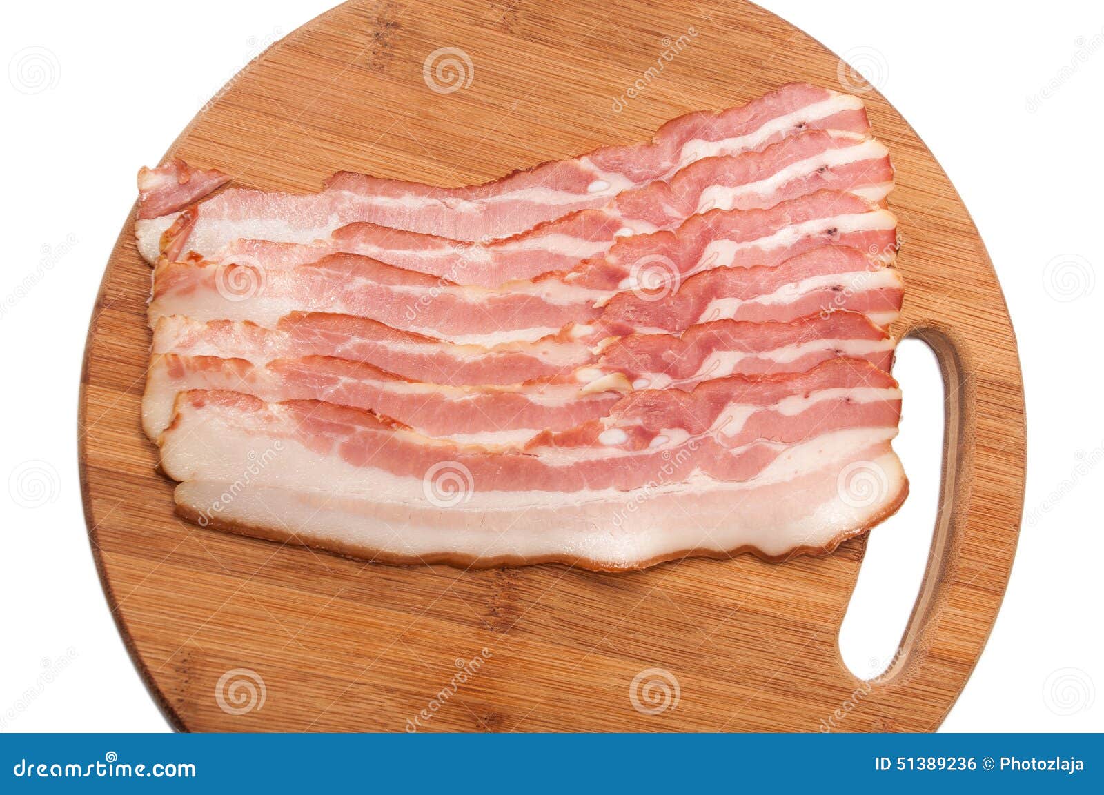 Bacon Strips Arranged on a Kitchen Board Stock Photo - Image of pieces ...