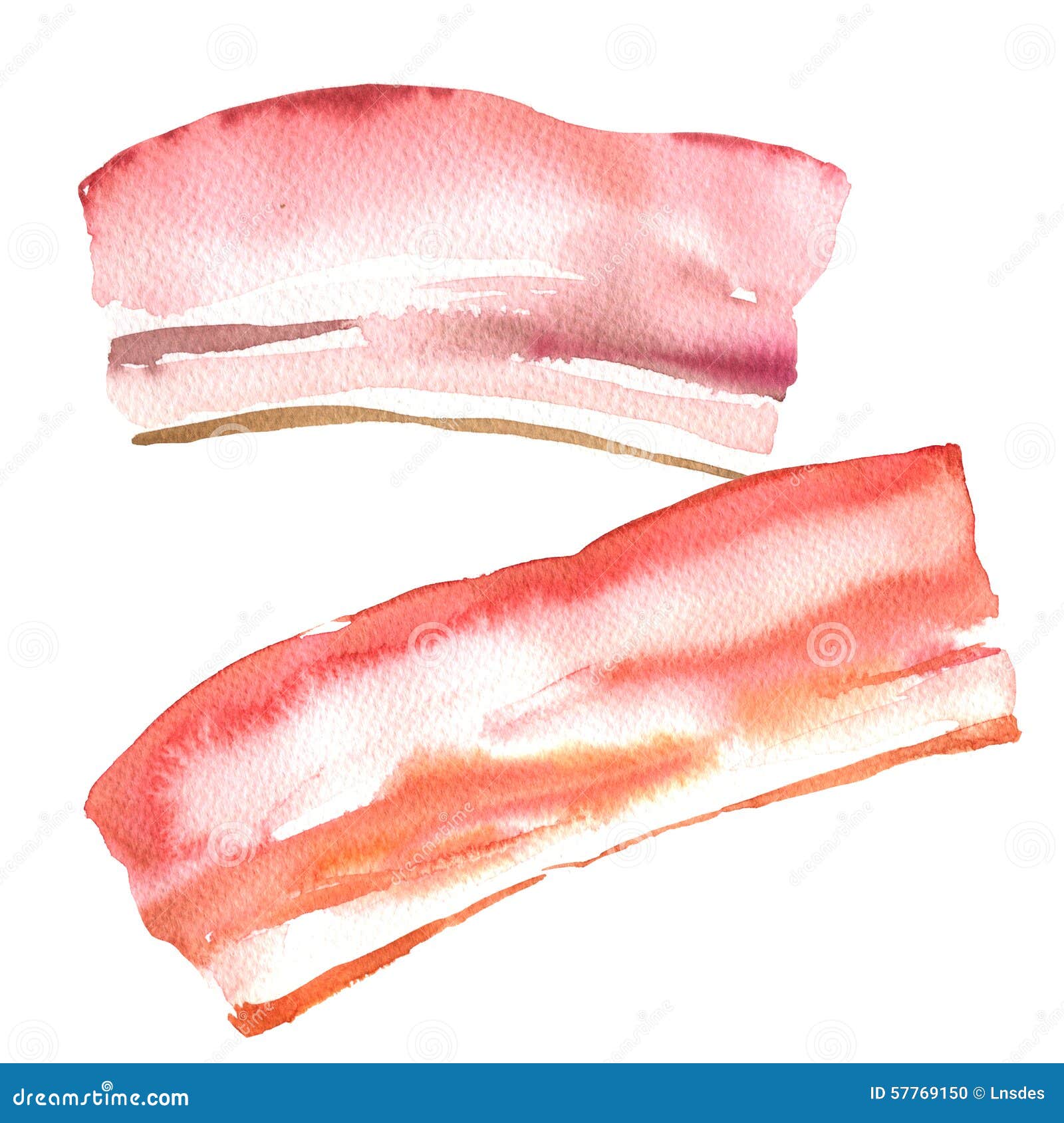 Bacon Strips, Full Alphabet With Numbers, Vector Illustration ...
