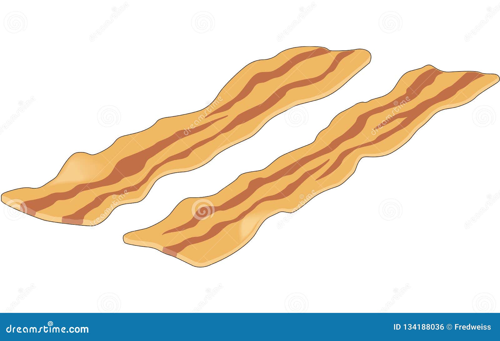 Bacon Strips Vector Illustration Stock Vector - Illustration of fresh ...