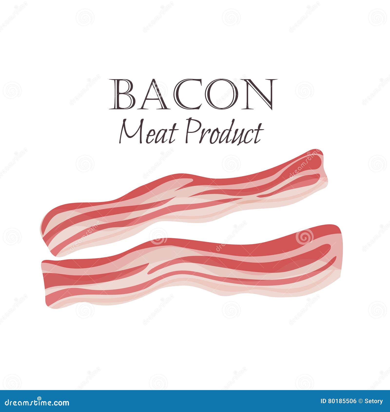 Bacon Strips Vector Illustration Stock Vector - Illustration of design ...