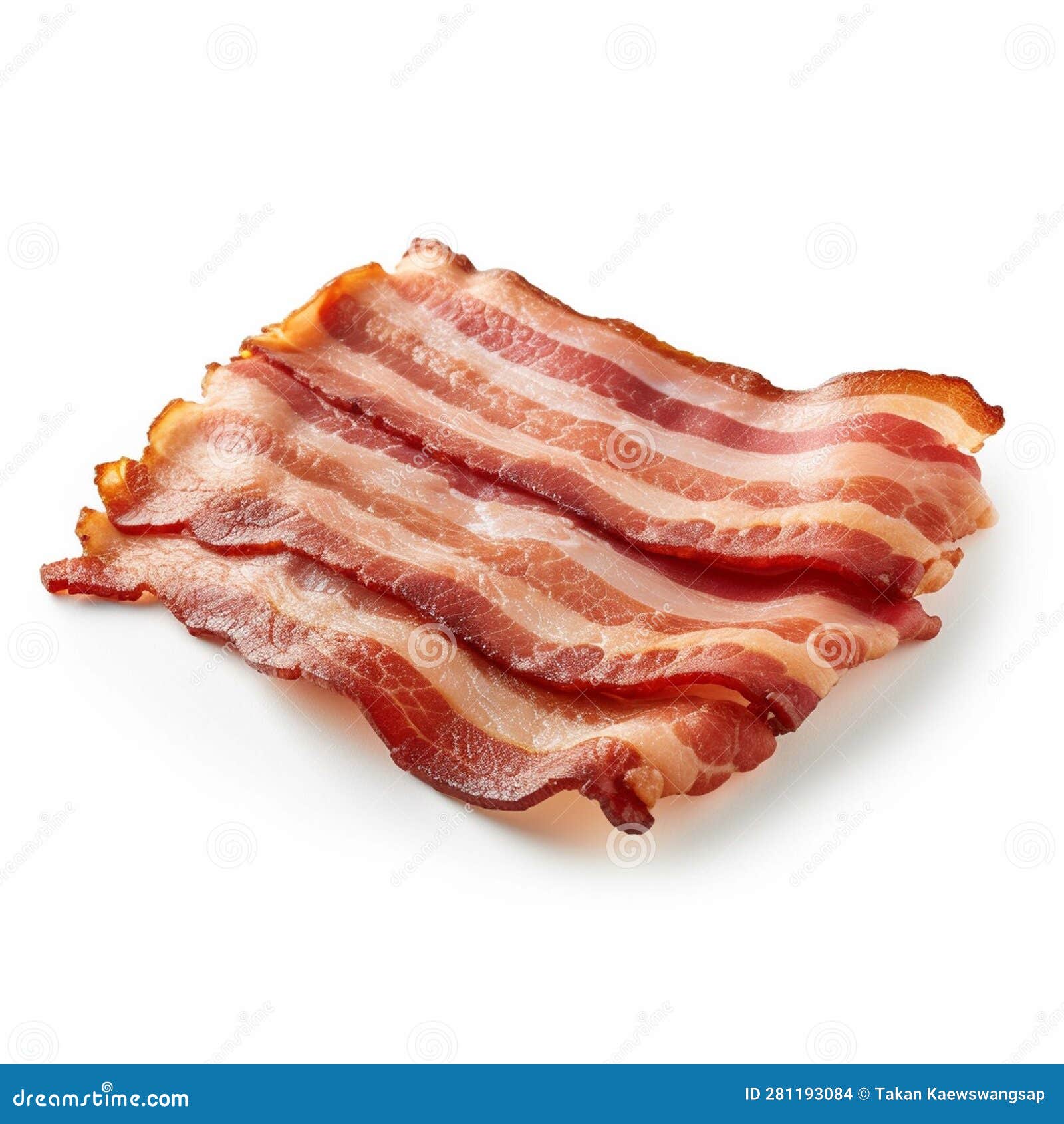 Bacon White Background - Generative Ai Illustration Stock Illustration ...