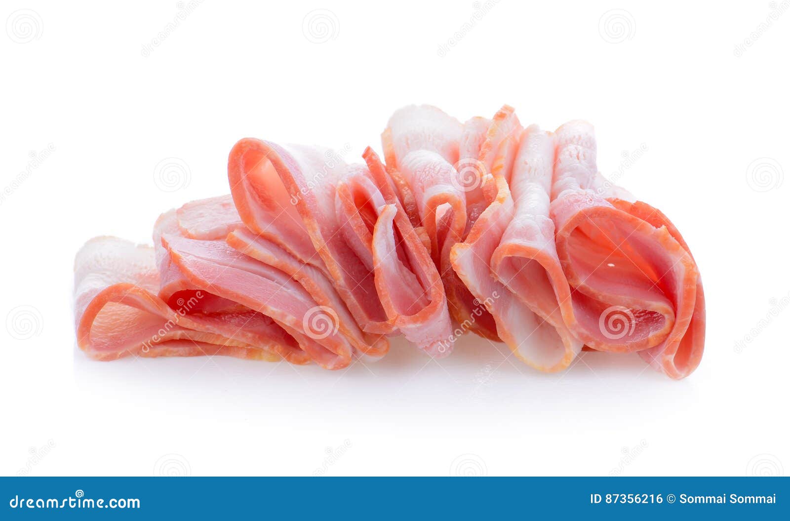 Bacon on white background stock photo. Image of bacon - 87356216