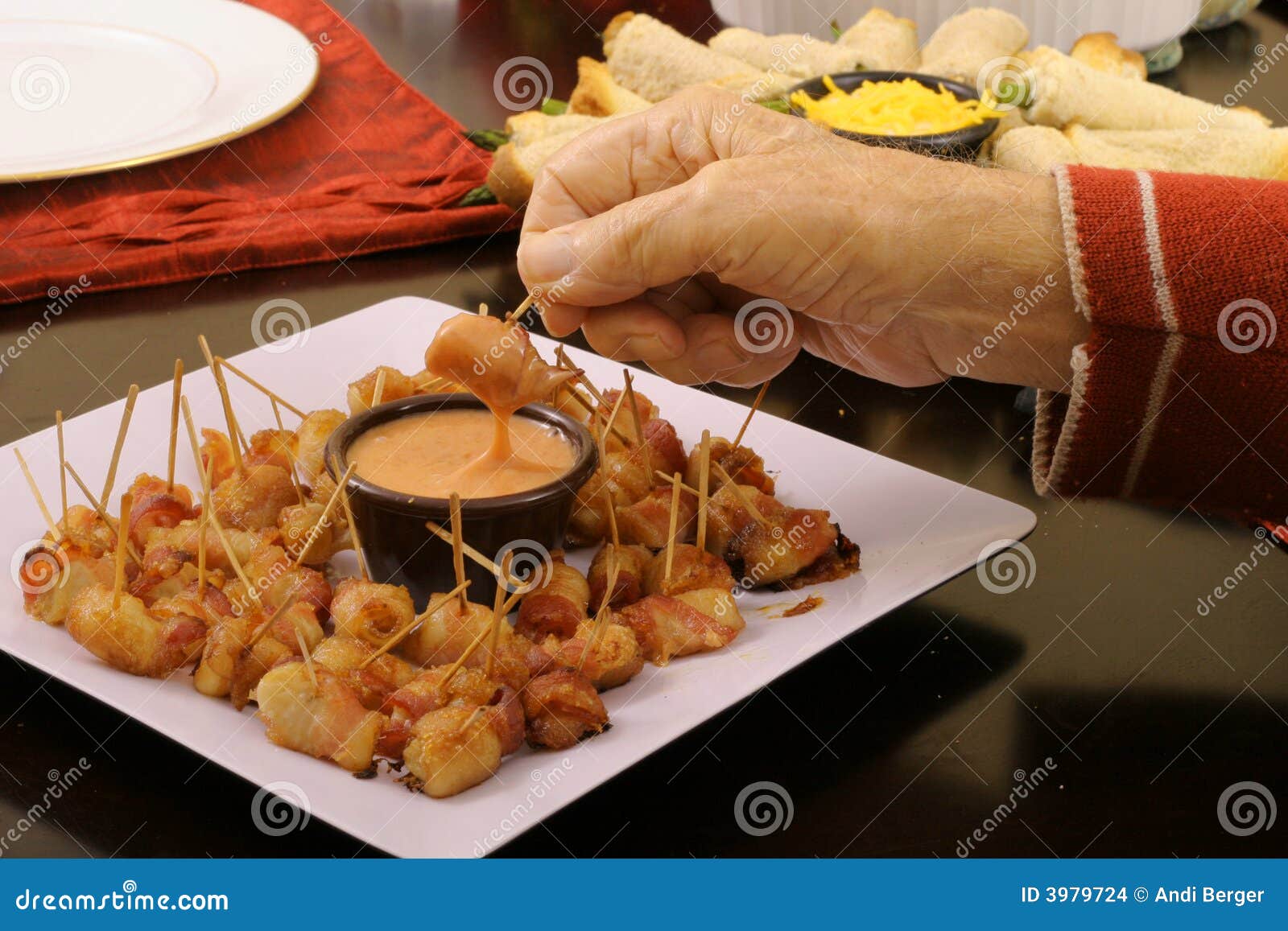 Bacon wrapped appetizers stock photo. Image of appetizer - 3979724
