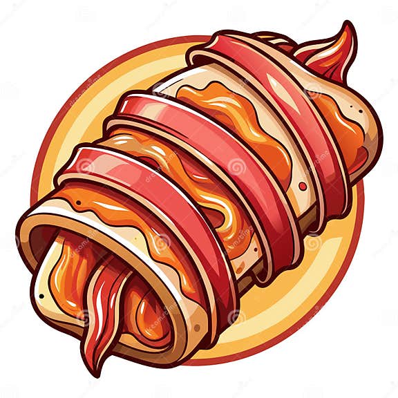 Bacon Wrapped In Bacon Stock Vector Illustration Of Bacon 330942226