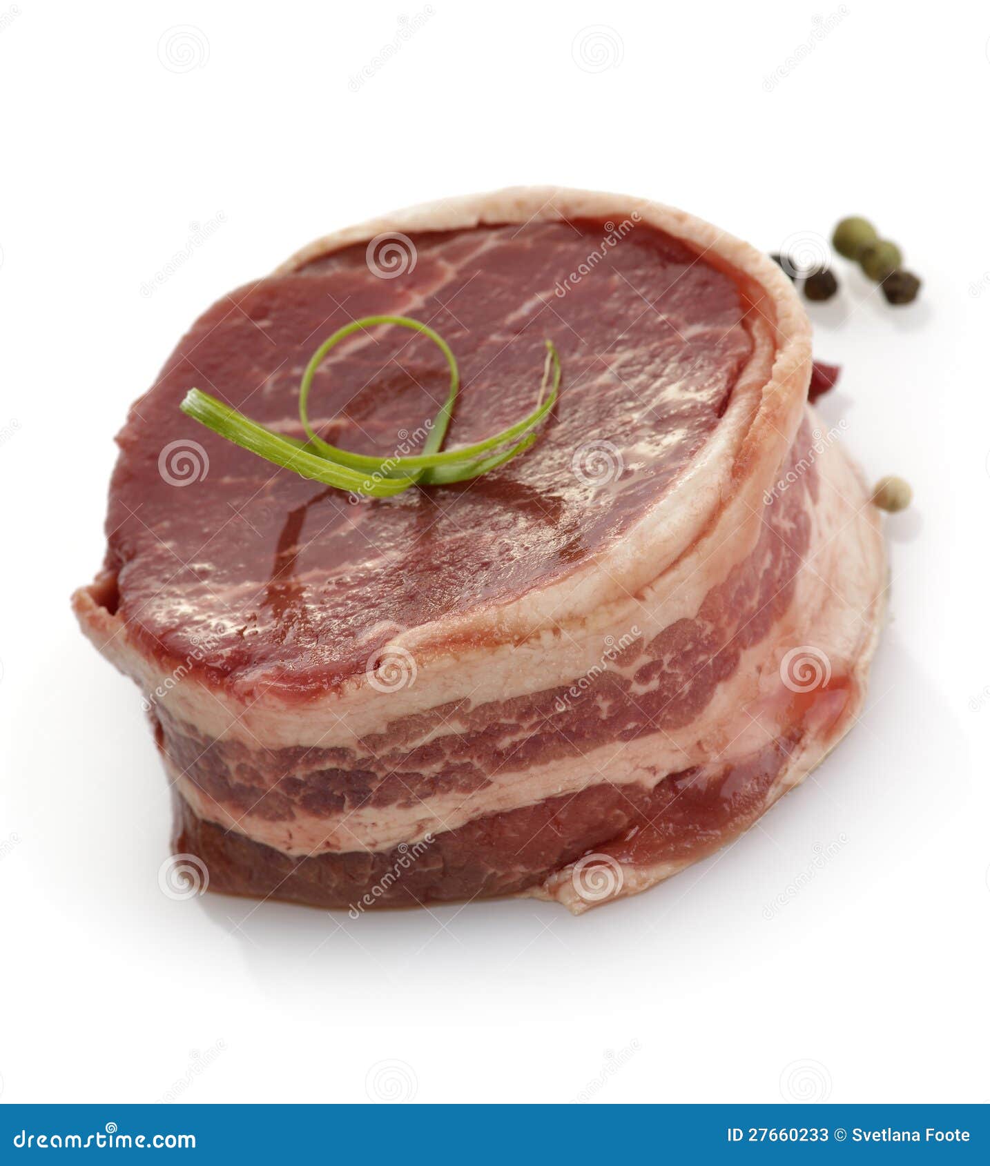 Bacon Wrapped Minced Meat With Spinach, Avocado And Cherry Tomato ...