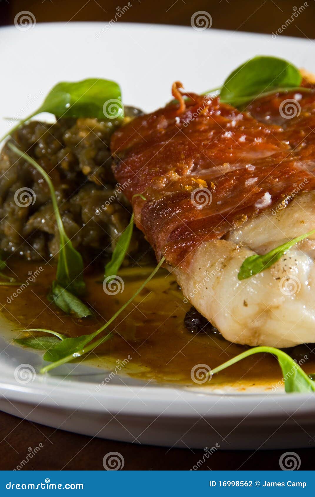 Bacon wrapped fish stock photo. Image of food, salt, vertical - 16998562