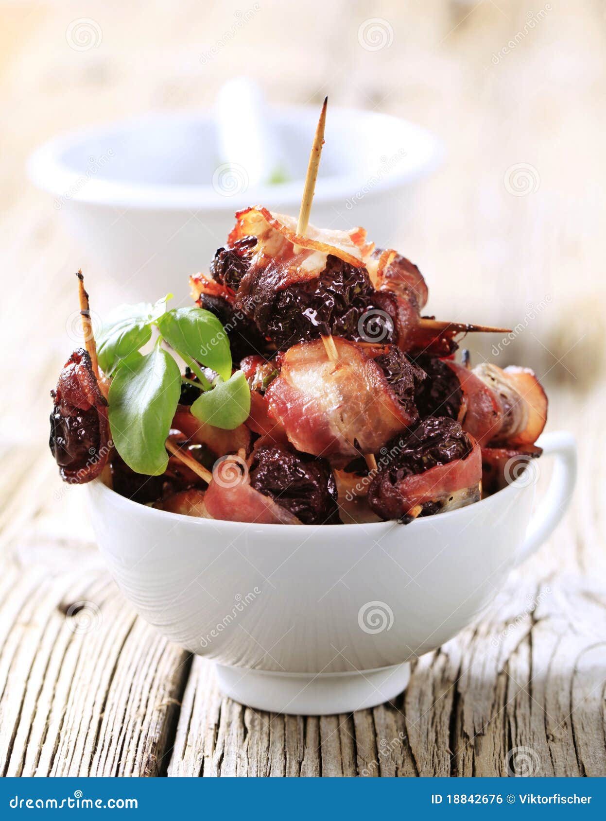 Bacon wrapped prunes stock photo. Image of rolled, snack - 18842676
