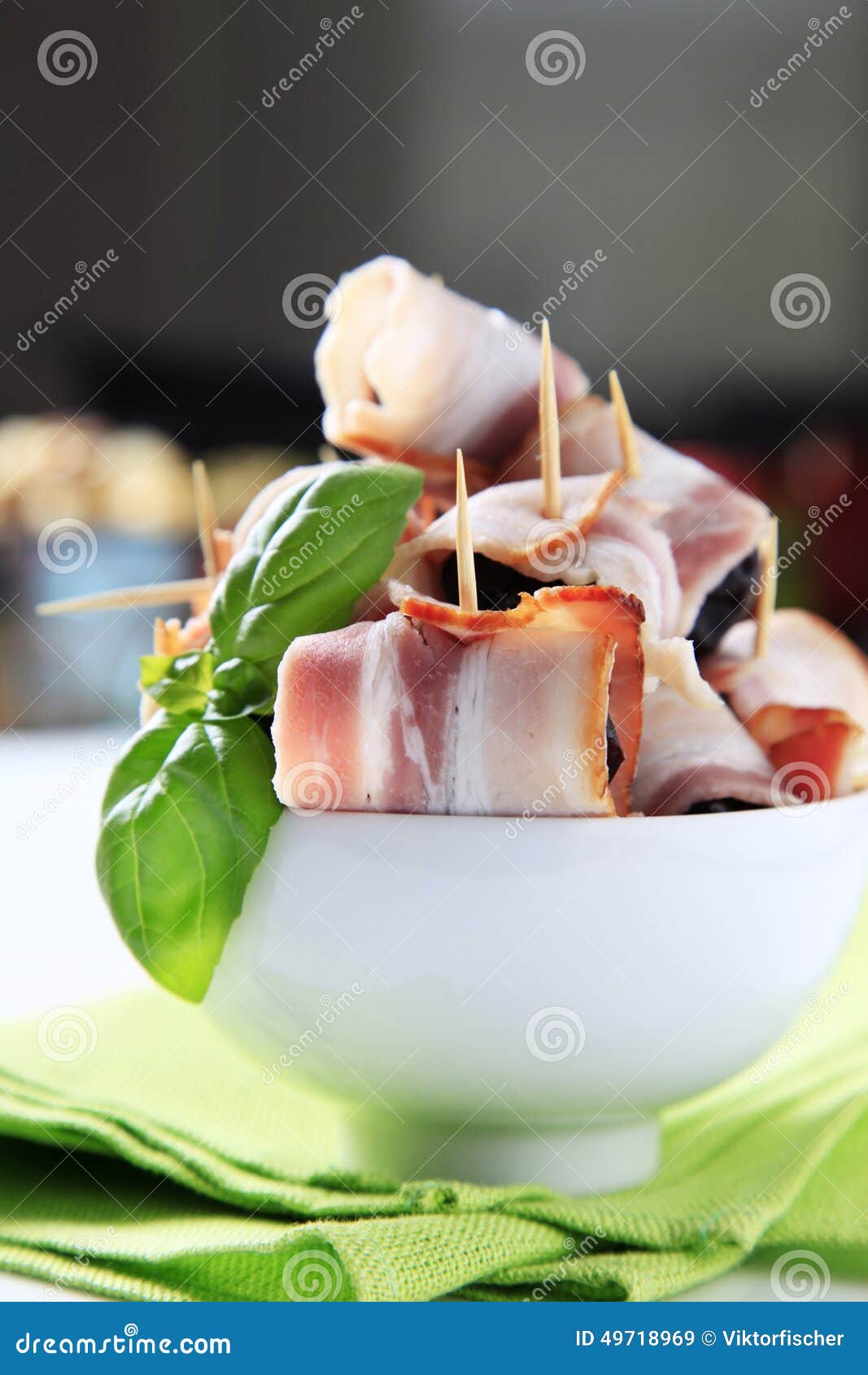 Bacon wrapped prunes stock image. Image of oeuvre, fruit - 49718969