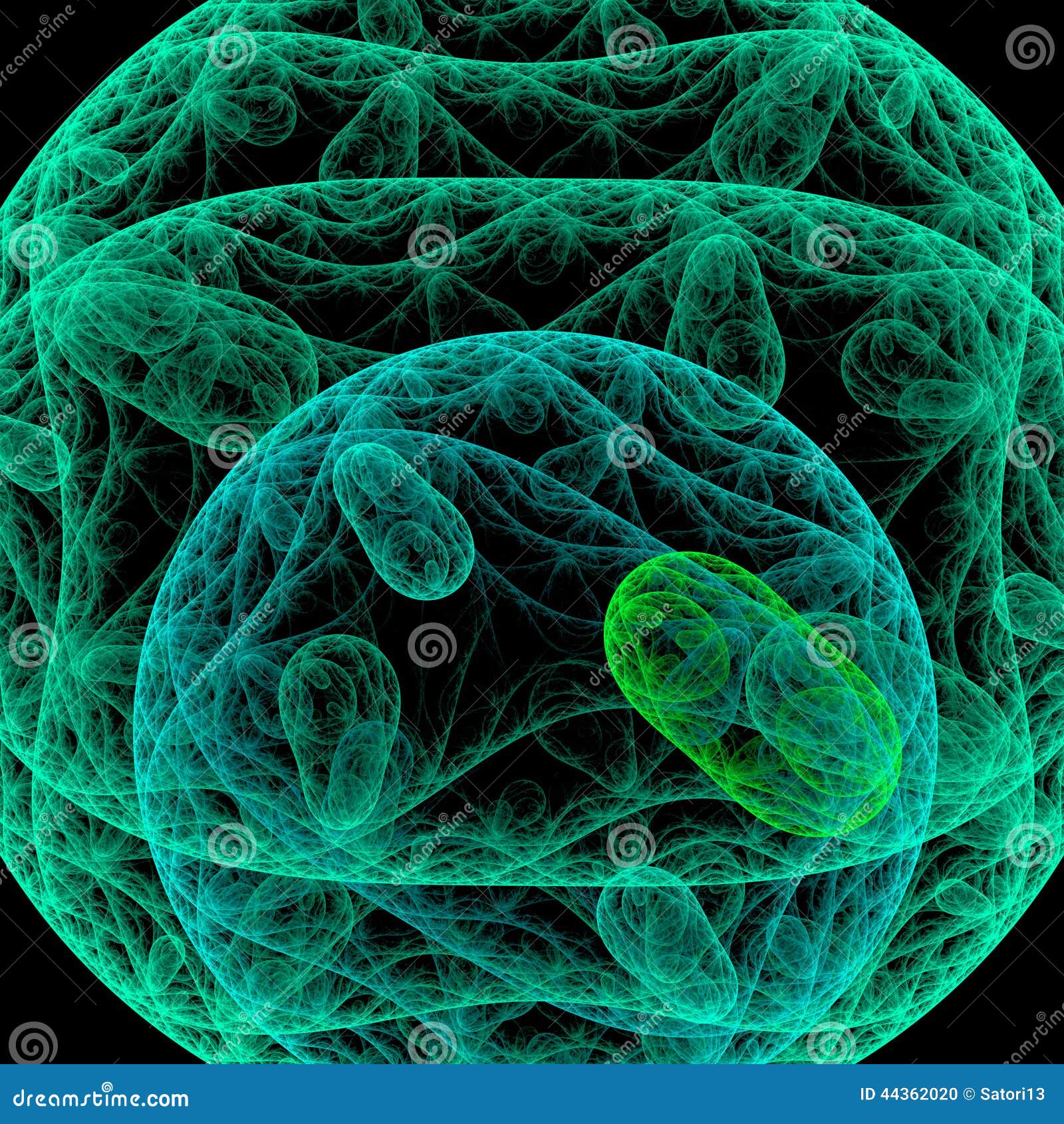 Bacteriën onder microscoop stock illustratie. Illustration of macro ...