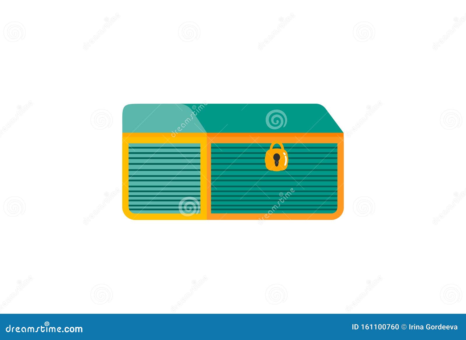 Casket chest box stock illustration. Illustration of gold - 161100760