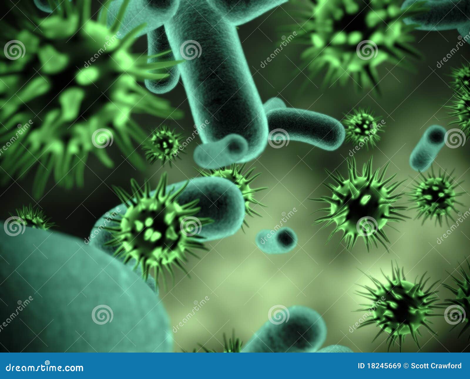 Bacteria stock illustration. Illustration of infection - 18245669