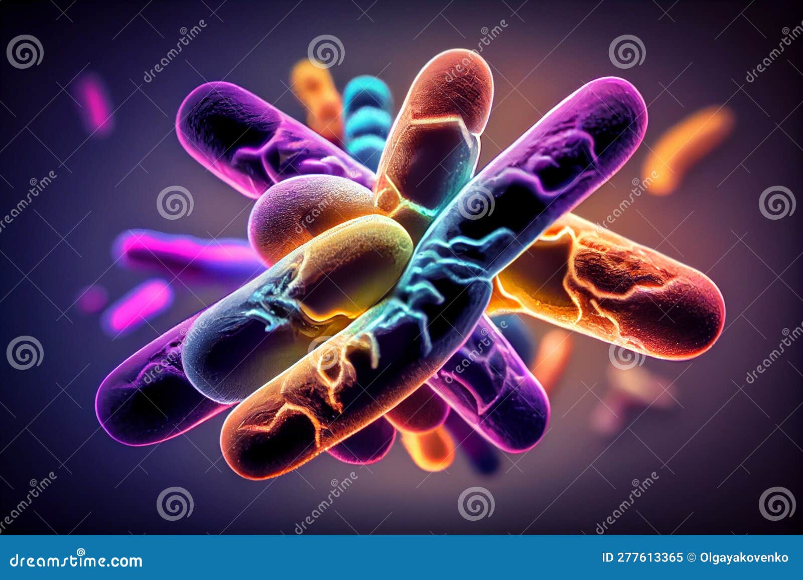 Bacteria Bacillus Background, Ai Generation Stock Illustration ...
