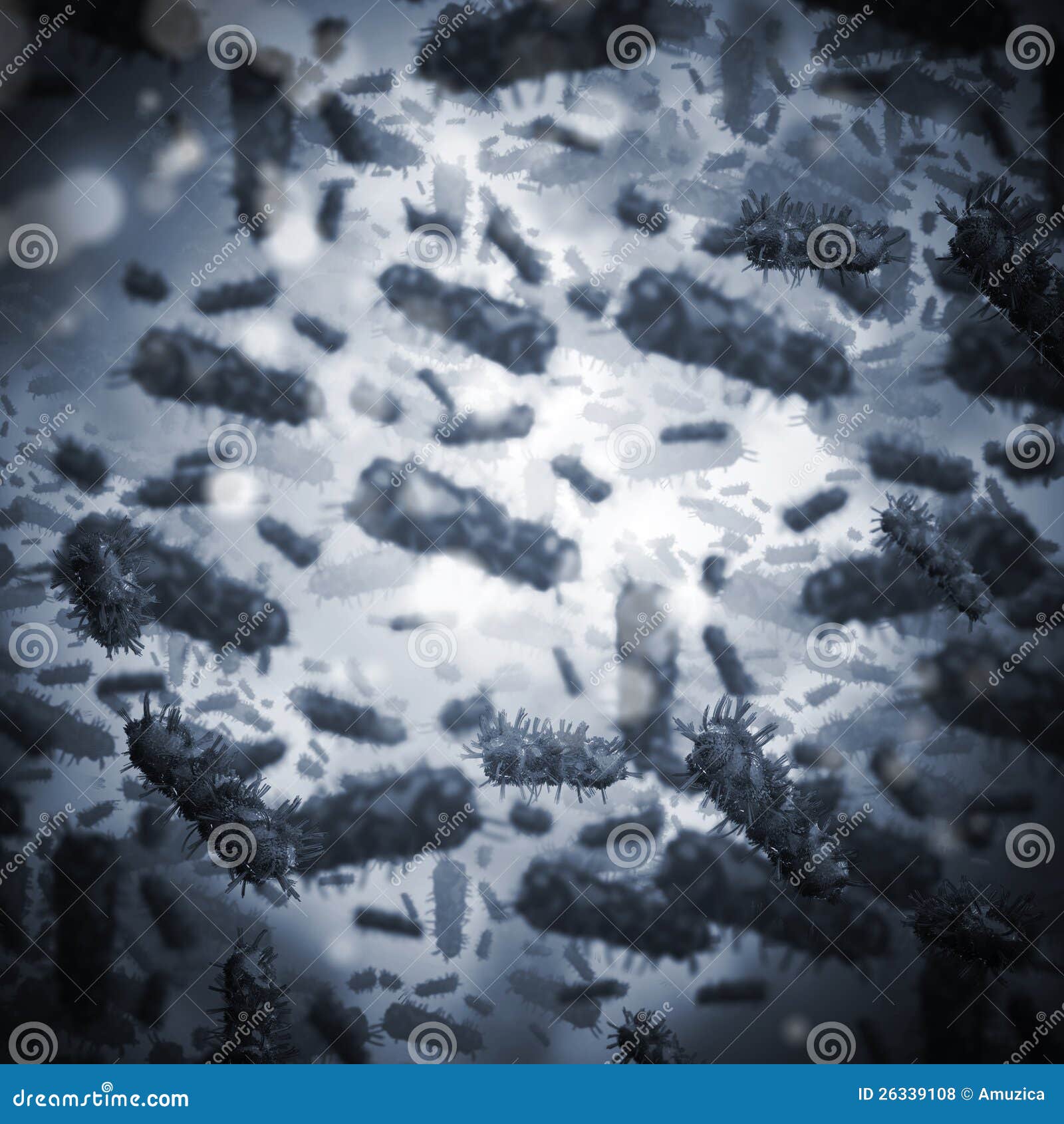 Bacteria Background Render Royalty-Free Cartoon | CartoonDealer.com ...