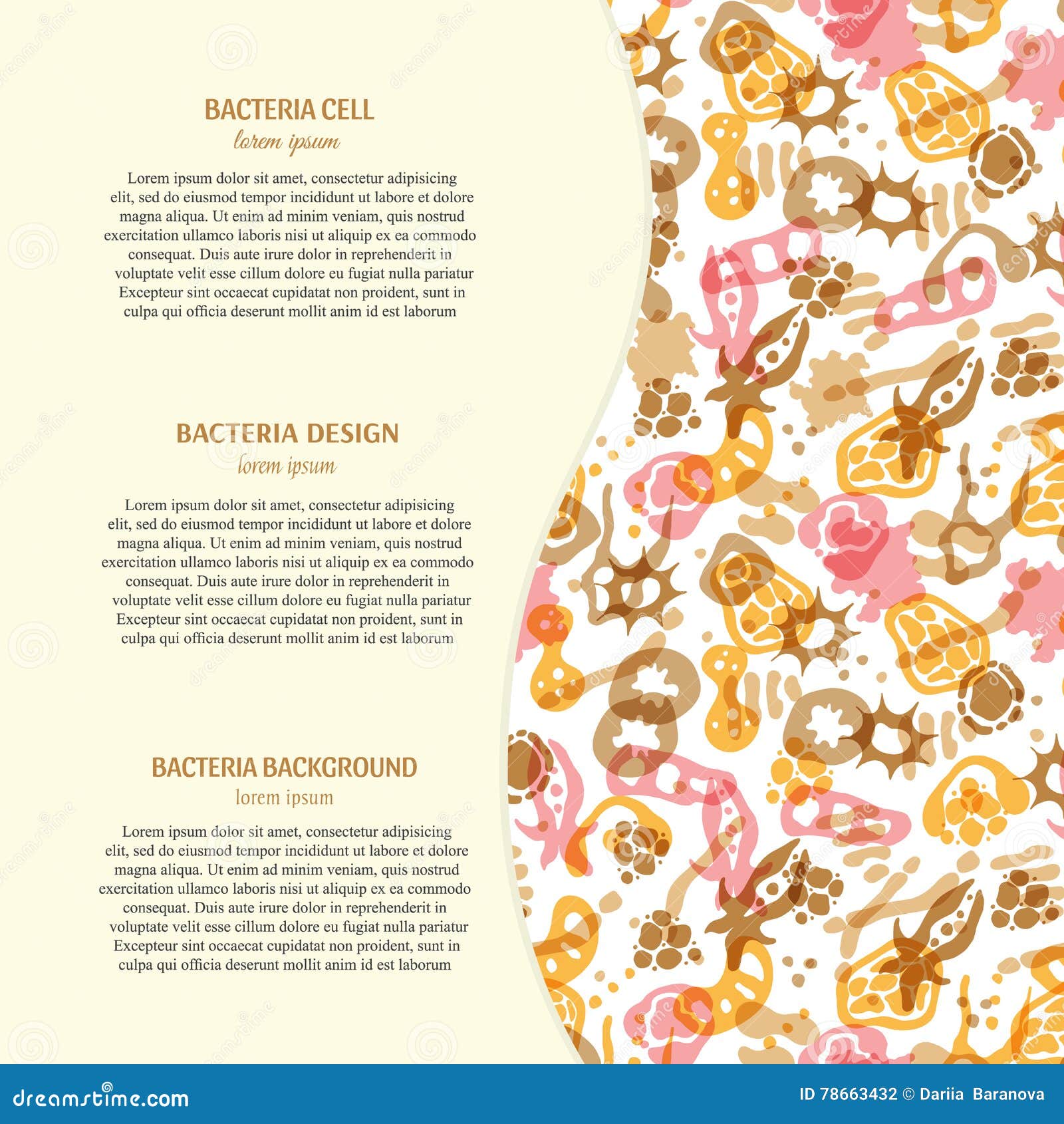 Bacteria Background with Text Stock Vector - Illustration of endless ...