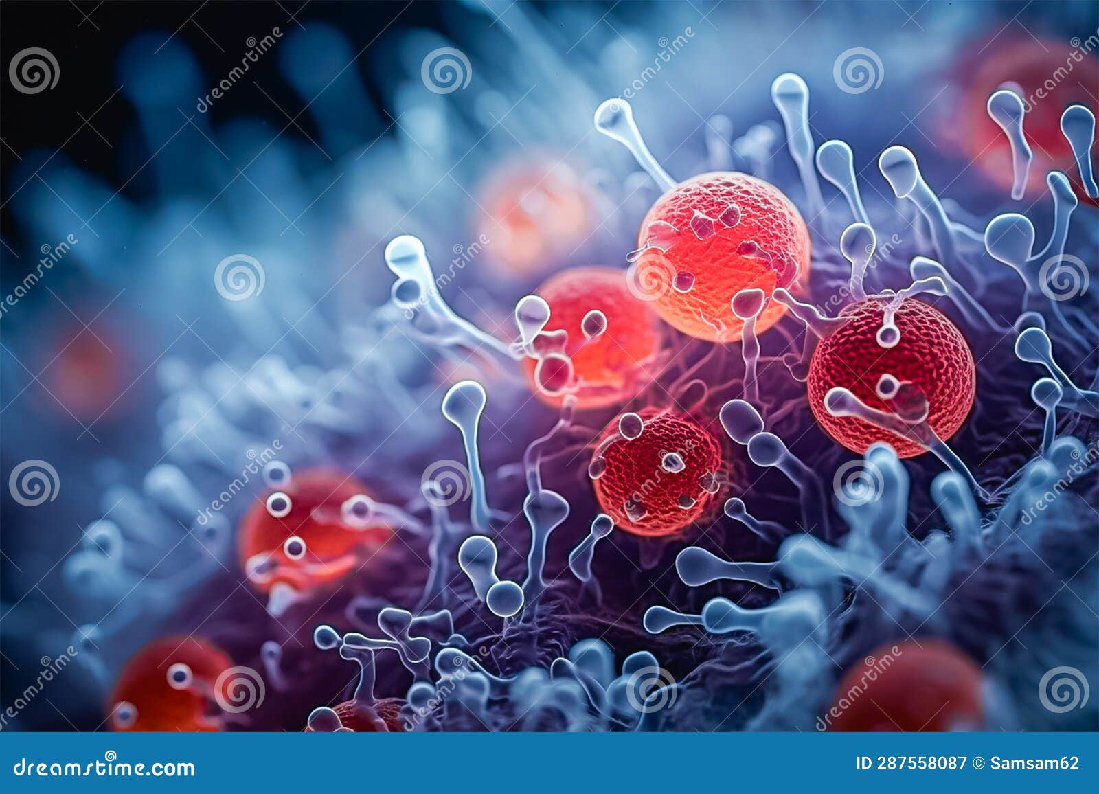 Bacteria Background, Types of Microorganisms Under Microscopic ...