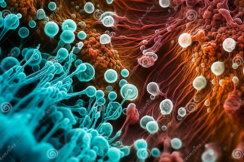 Bacteria Background, Types of Microorganisms Under Microscopic ...