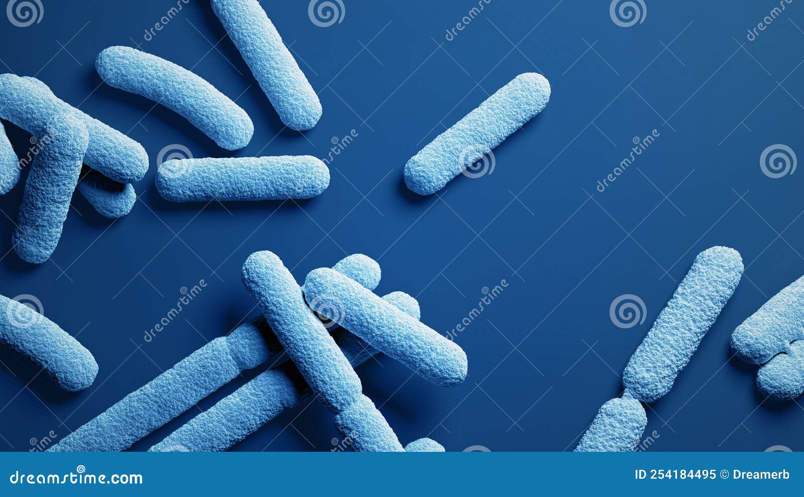 Bacteria. Bacterium. Blue Color. Prokaryotic Microorganisms Stock ...