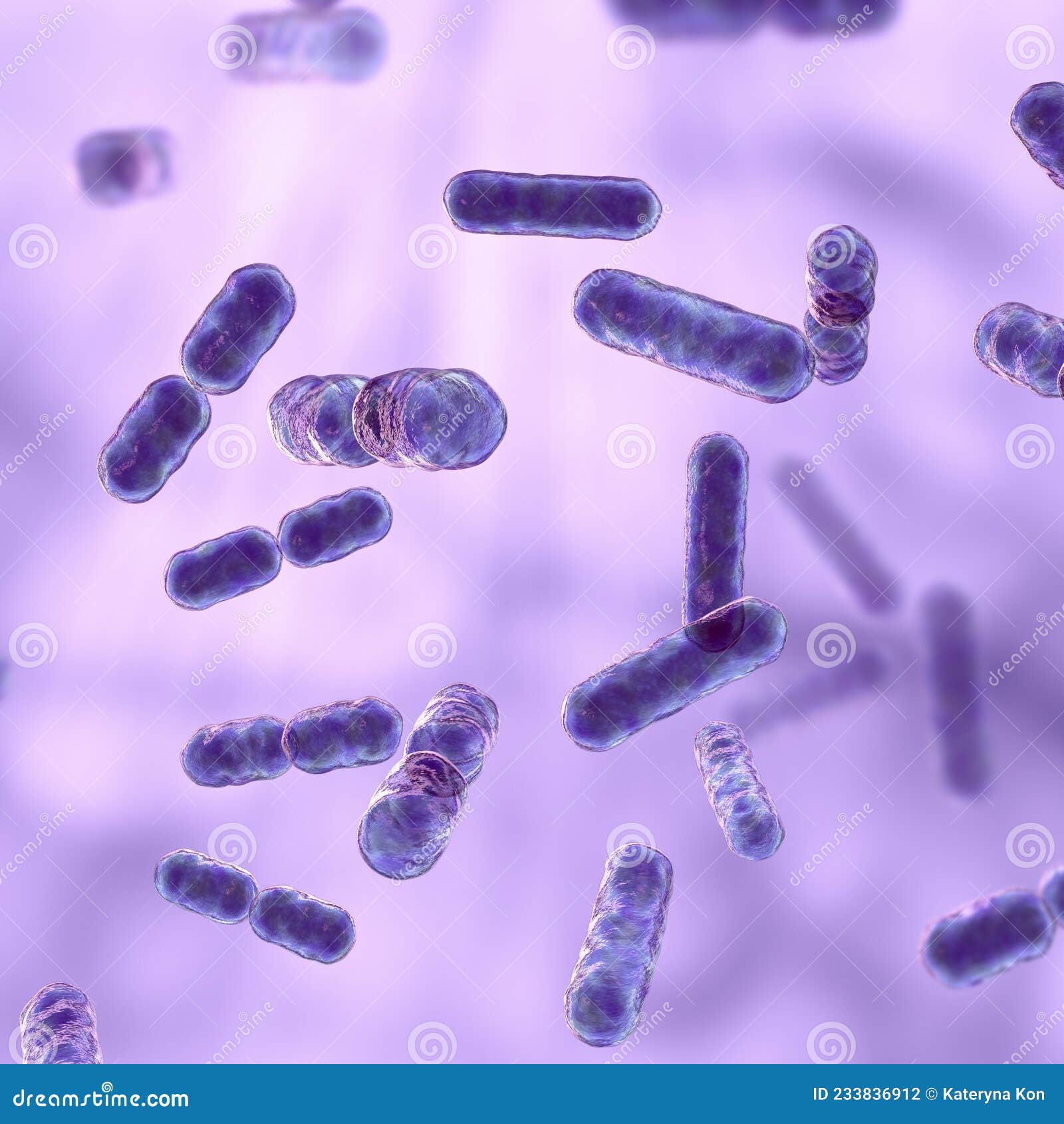 Bacteria Bacteroides, 3D Illustration Stock Illustration - Illustration ...