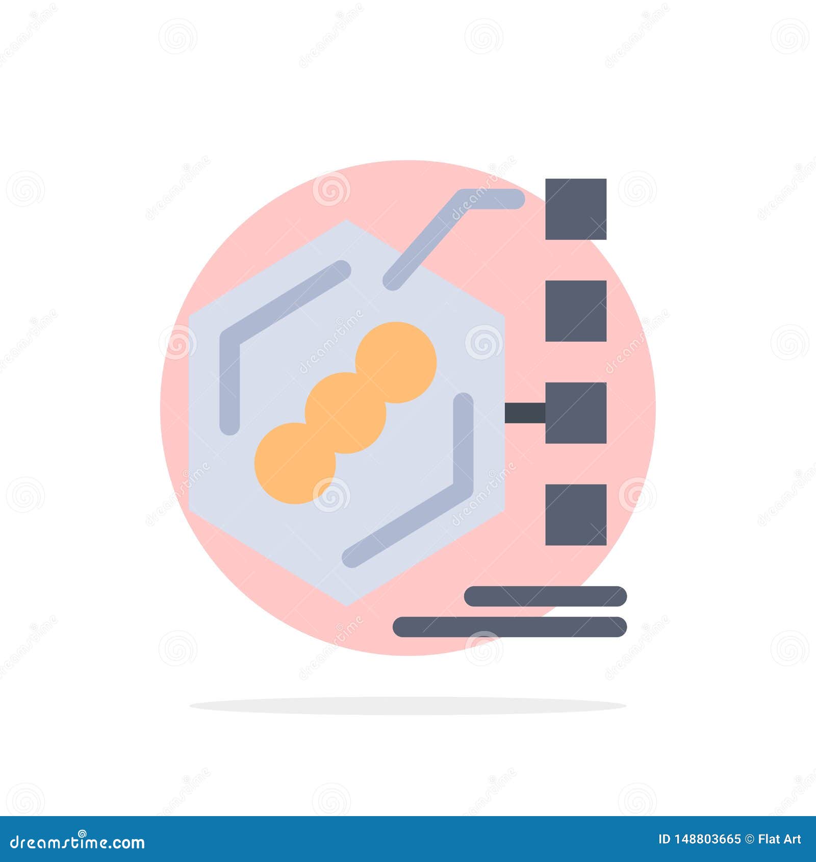 Bacteria, Biochemical, Examination, Form, Life Icons. Flat And Line Filled Icon Set Vector Blue ...