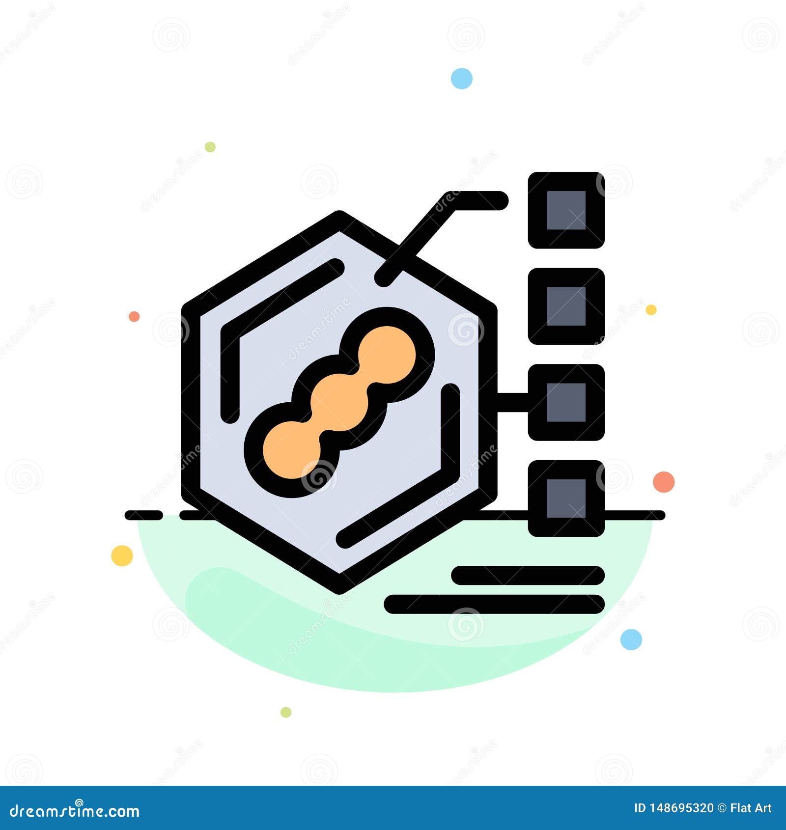 Bacteria, Biochemical, Examination, Form, Life Line Icon With 5 Steps ...