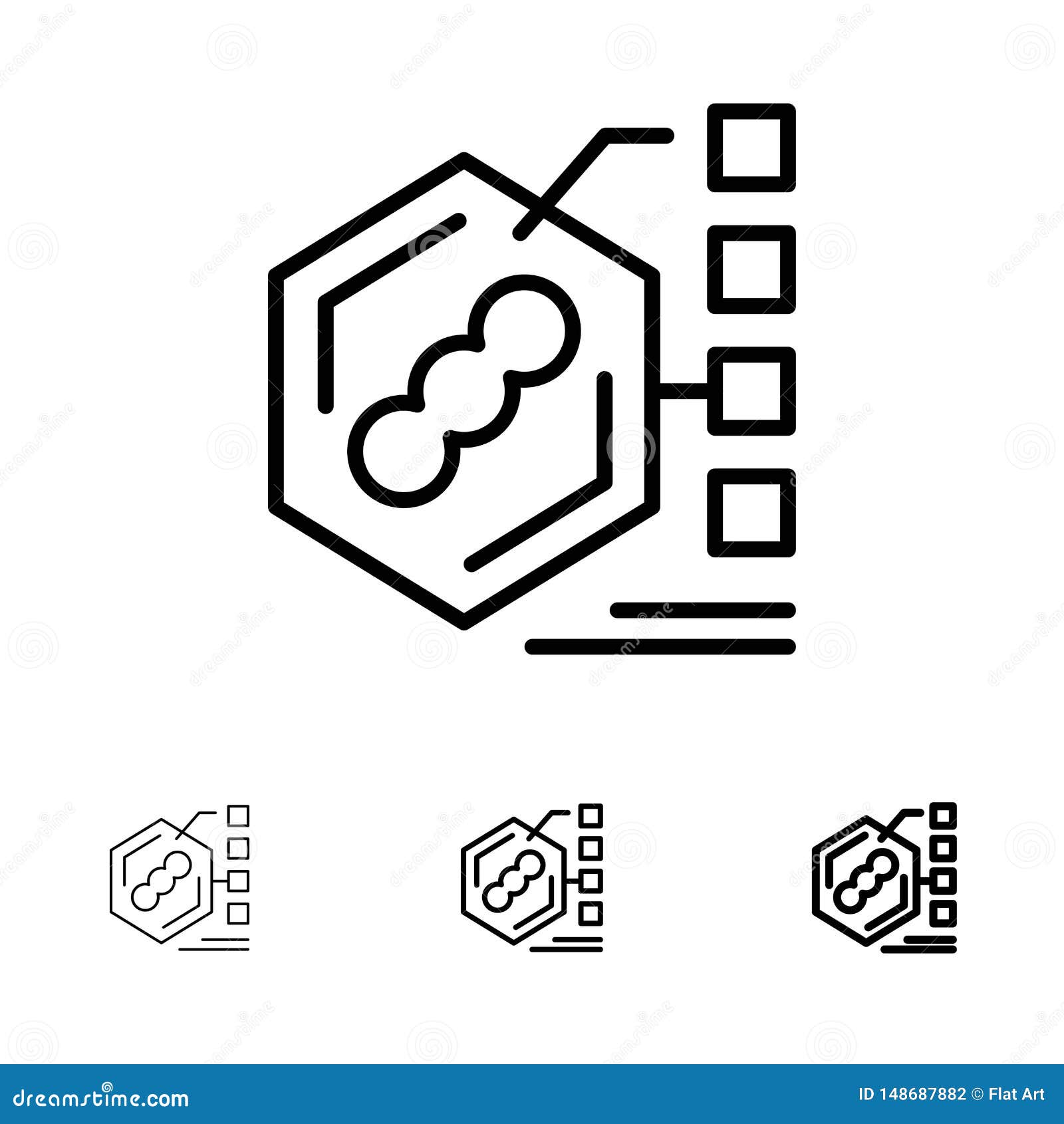 Bacteria, Biochemical, Examination, Form, Life Line Icon With 5 Steps ...