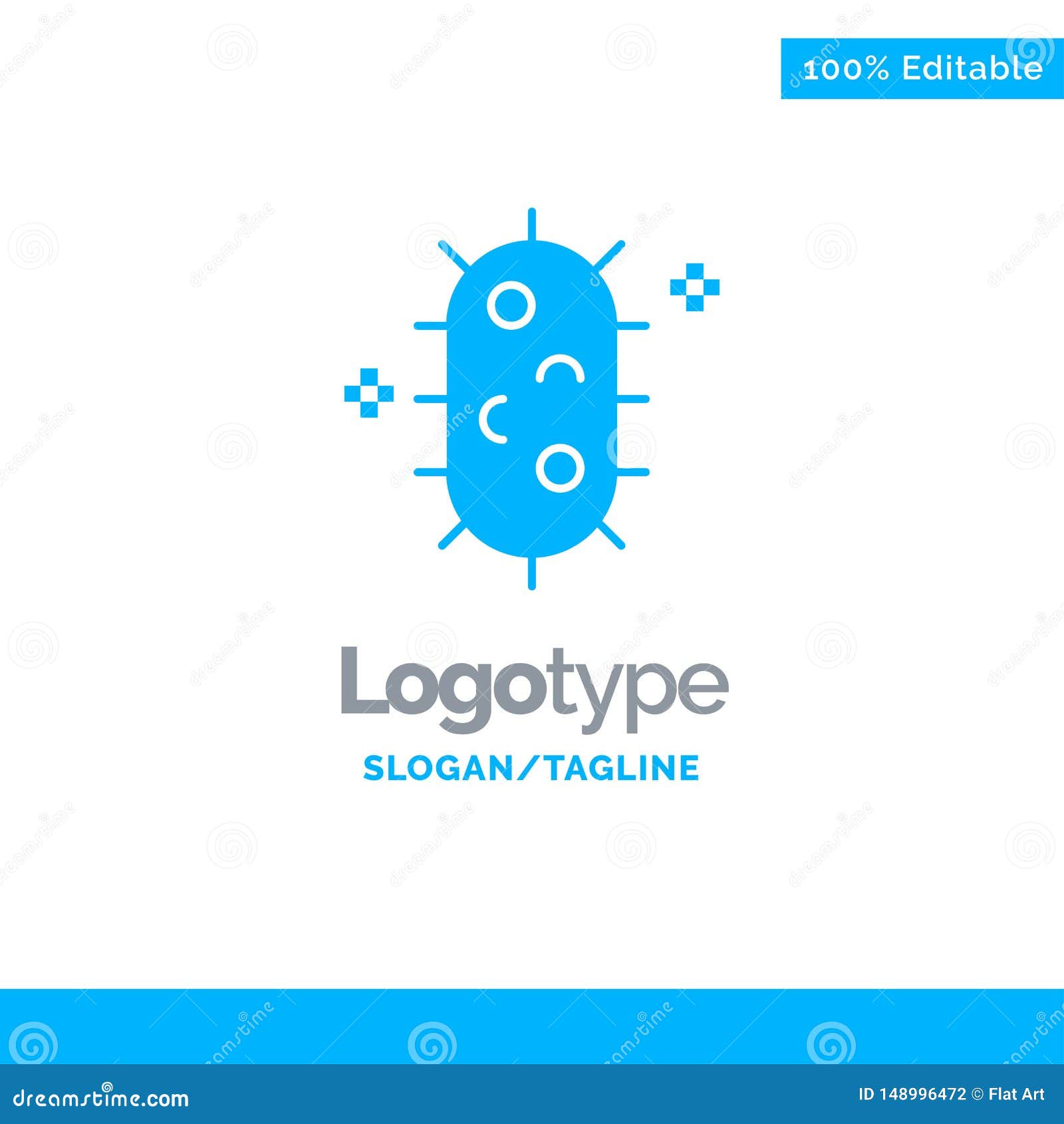 Bacteria, Biochemistry, Biology, Chemistry Blue Solid Logo Template ...