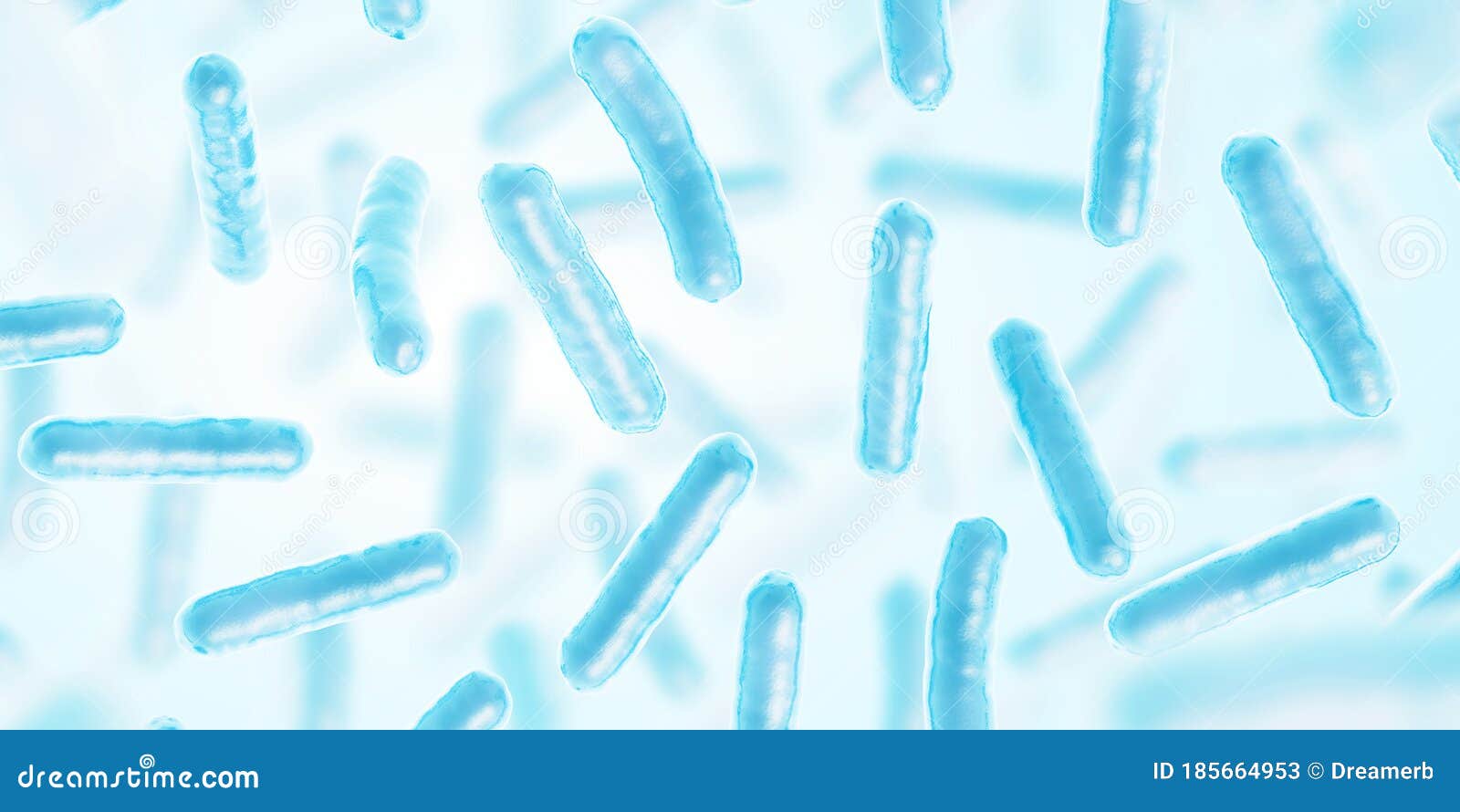 Bacteria. Biological Cell. Blue Color. Prokaryotic Microorganisms ...