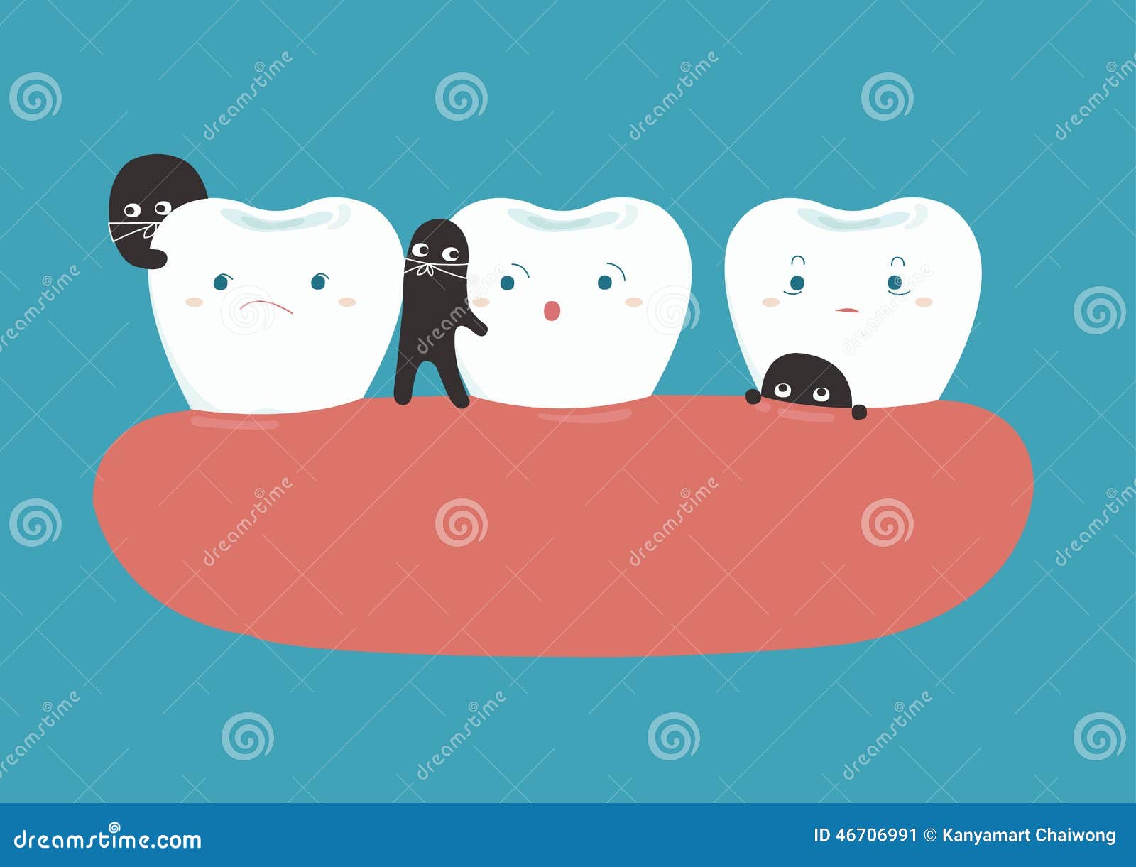 Bacteria On The Teeth Royalty-Free Illustration | CartoonDealer.com ...