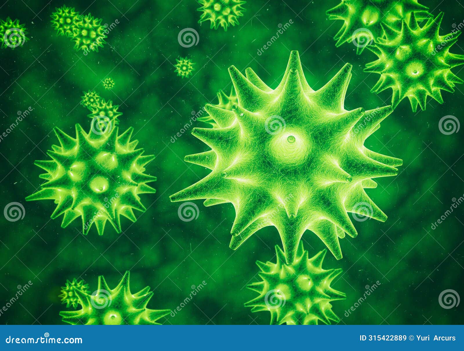 Bacteria, Cell and Particle with Abstract, Render or Illustration of ...