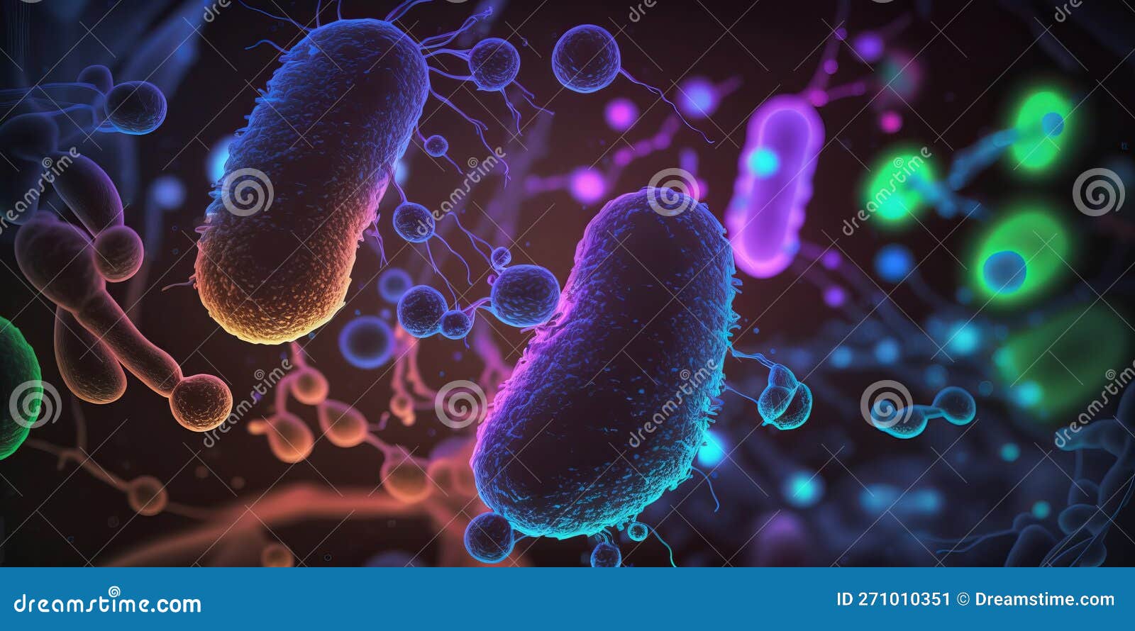 Bacteria Cells Under Microscope Background, Bacteria Disease Epidemic ...