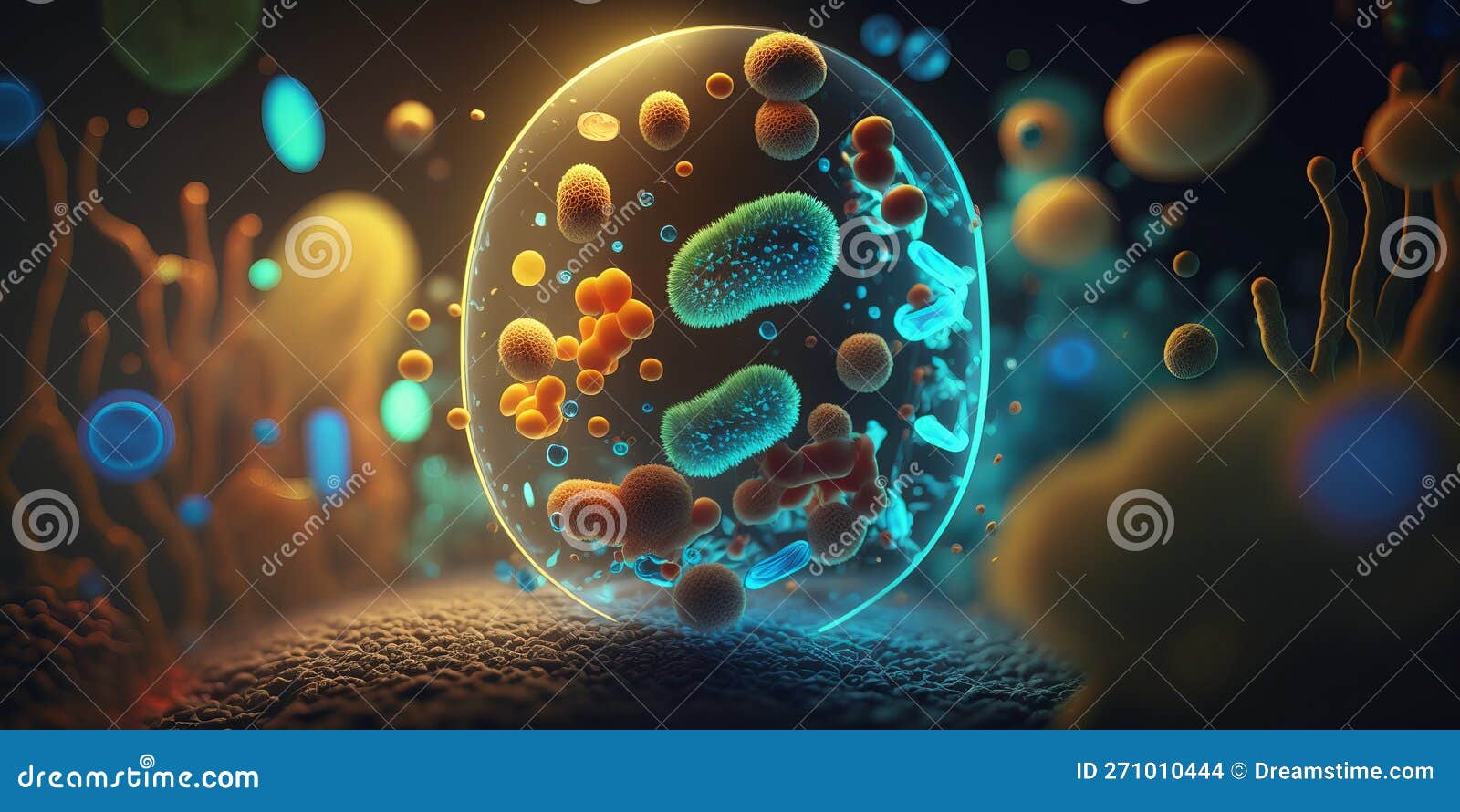 Bacteria Cells Under Microscope Background, Bacteria Disease Epidemic ...