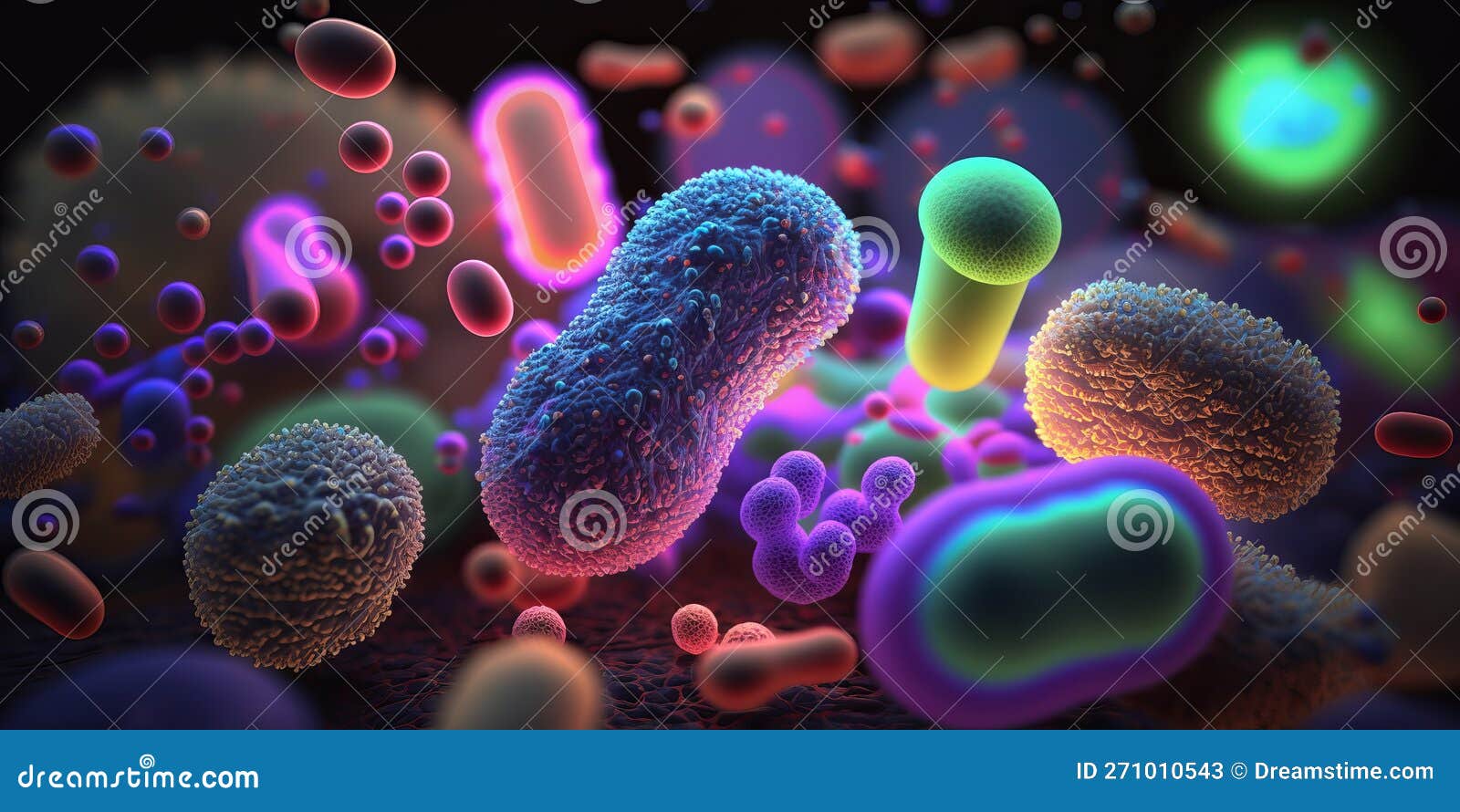 Bacteria Cells Under Microscope Background, Bacteria Disease Epidemic ...