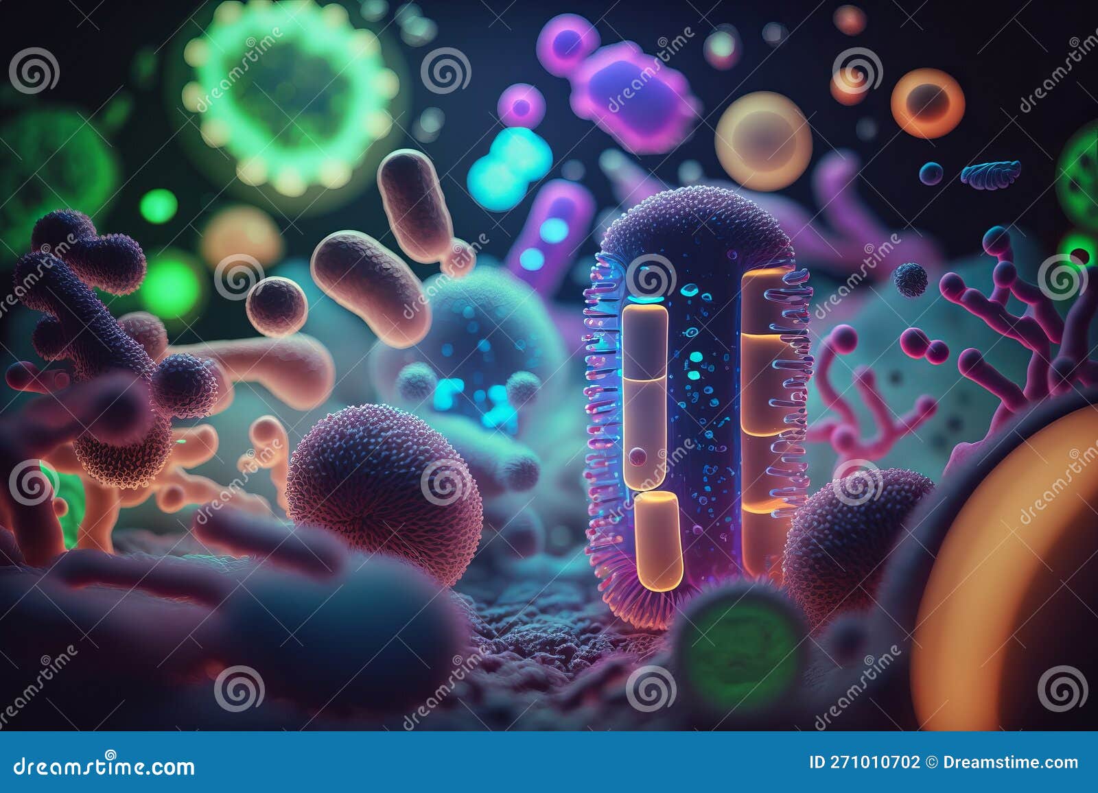 Bacteria Cells Under Microscope Background, Bacteria Disease Epidemic ...