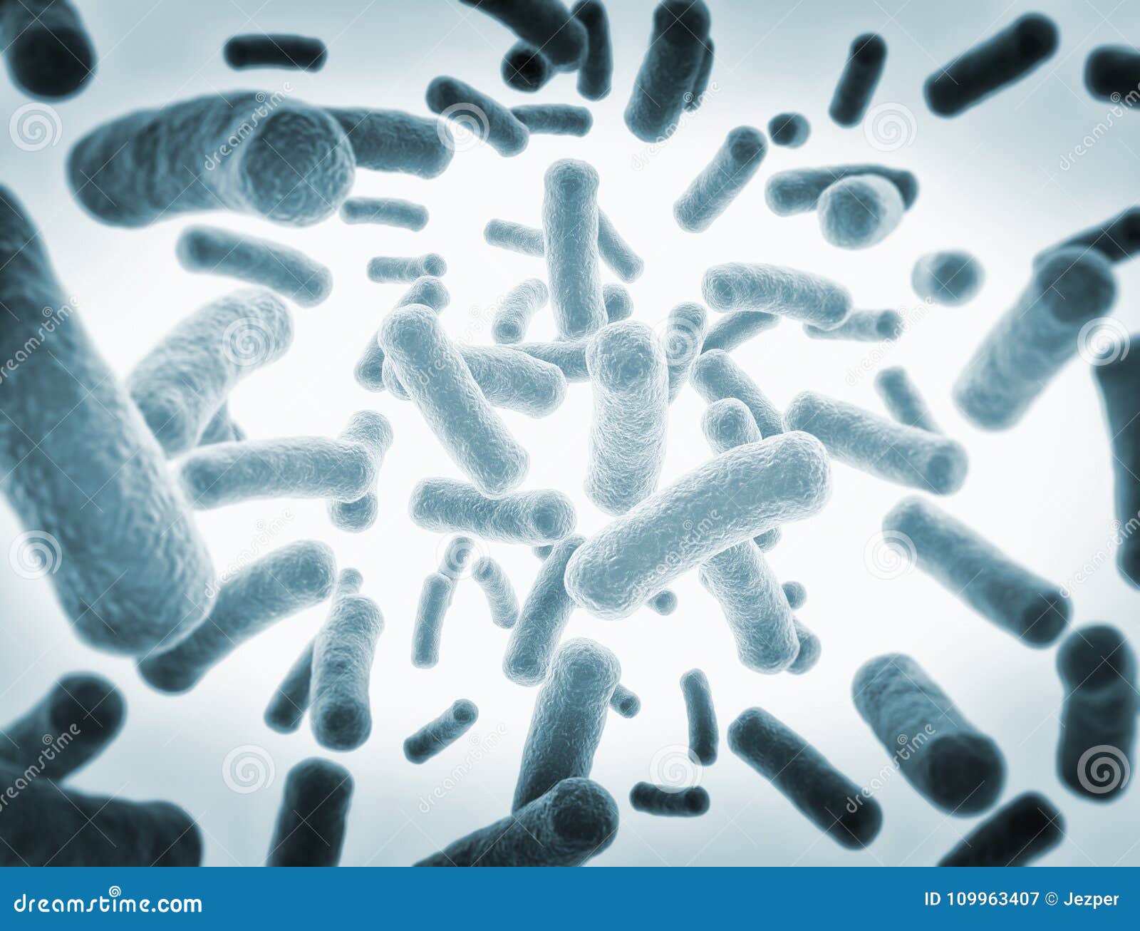 Bacteria Cells Under Microscope Stock Illustration - Illustration of ...